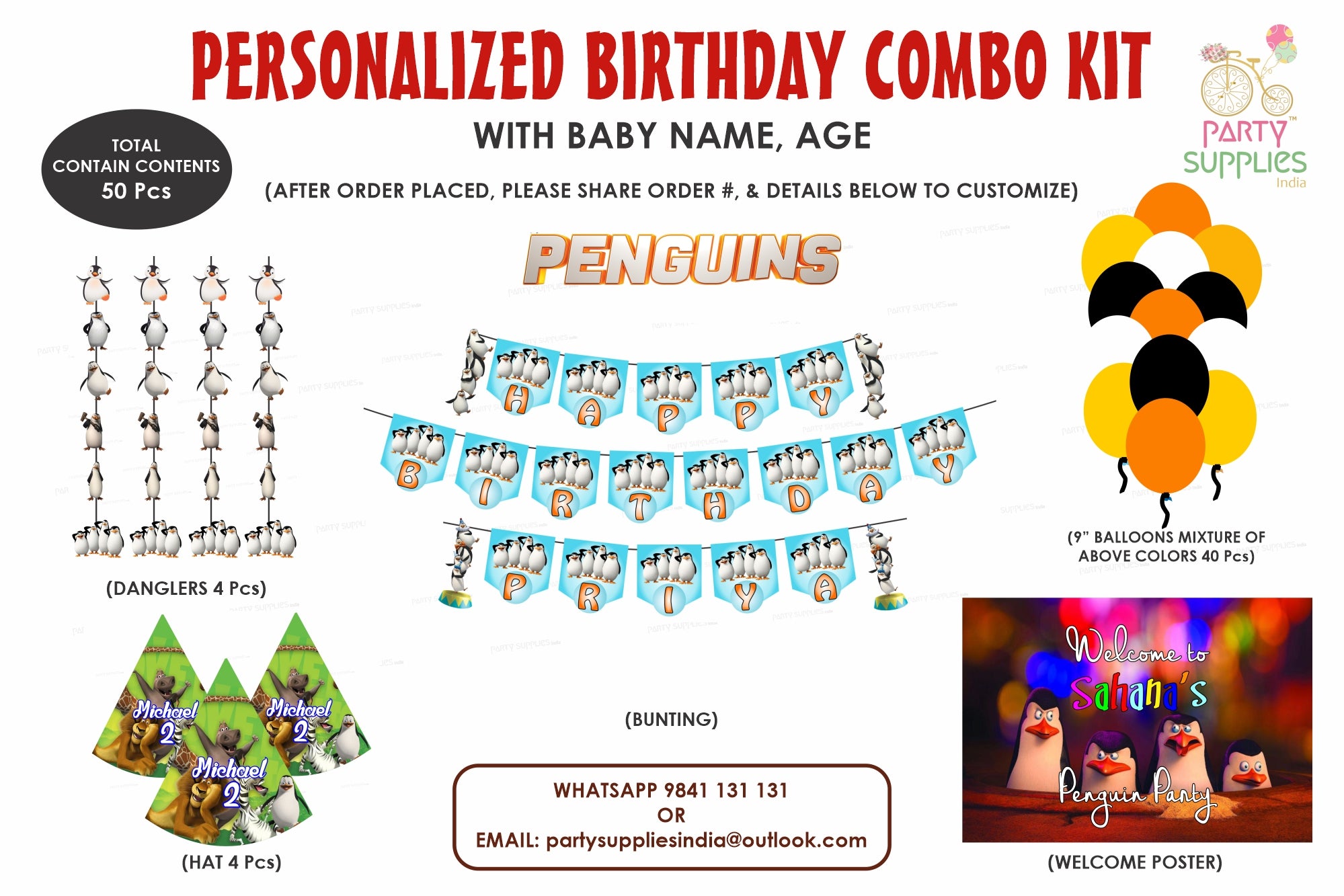 Penguin Theme Heritage Combo Kit | Birthday Party decorations – Party ...