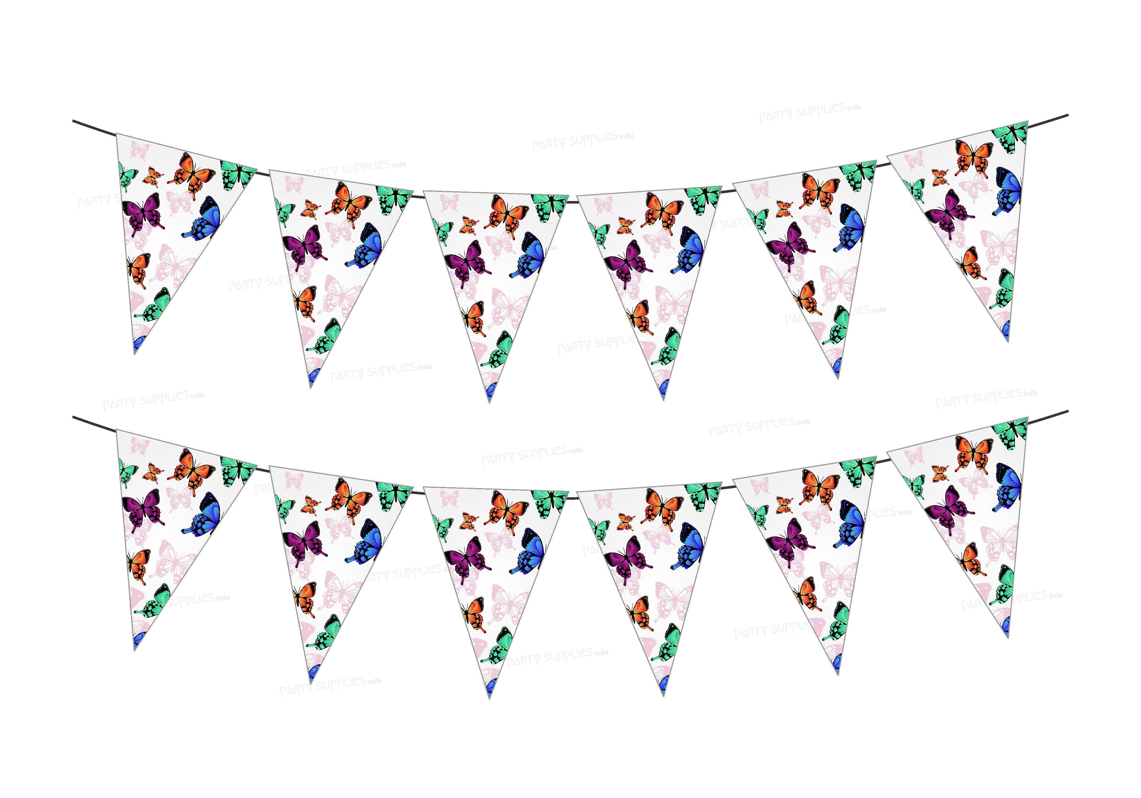 Butterfly Theme Flag Bunting | Party Supplies India Online