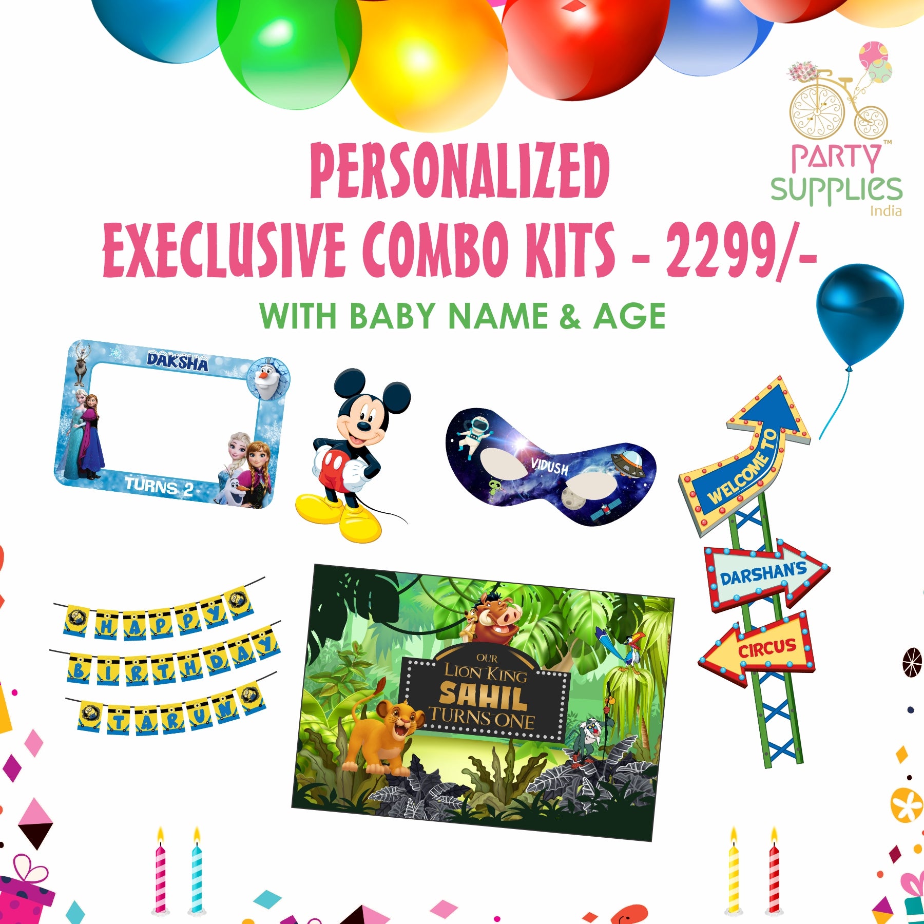 Exclusive Theme Combo Kits - RS.2299/- – Party Supplies India
