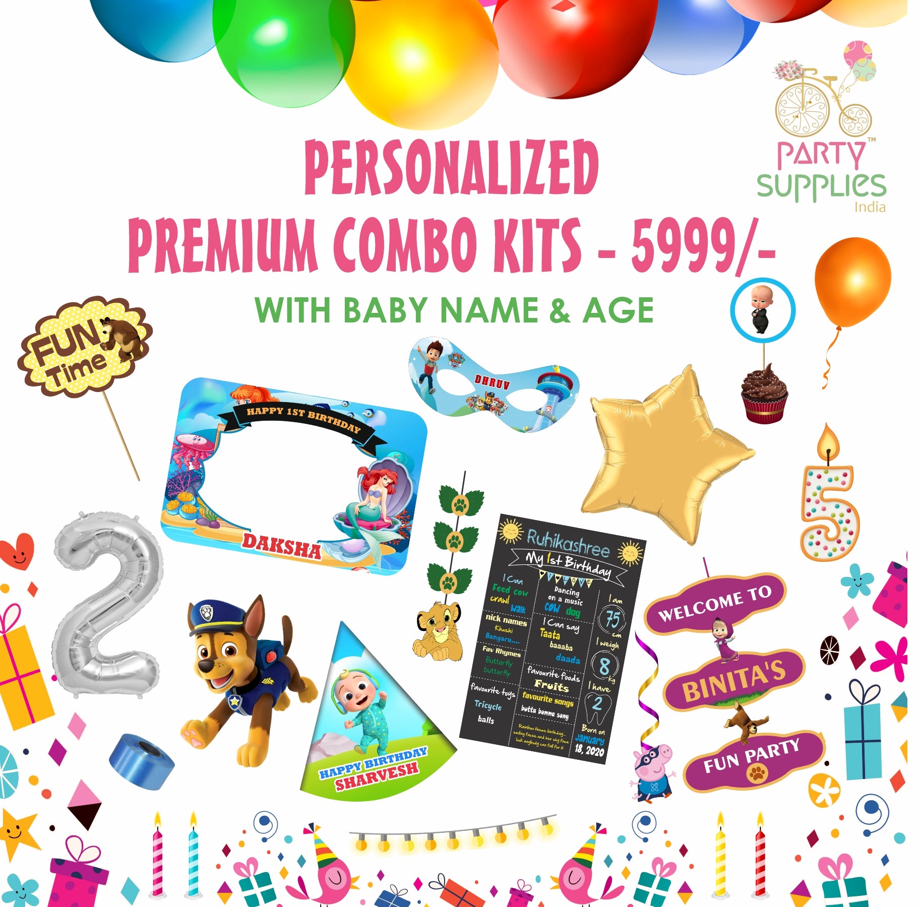 Premium Theme Combo Kits - Rs.5999/- – Party Supplies India