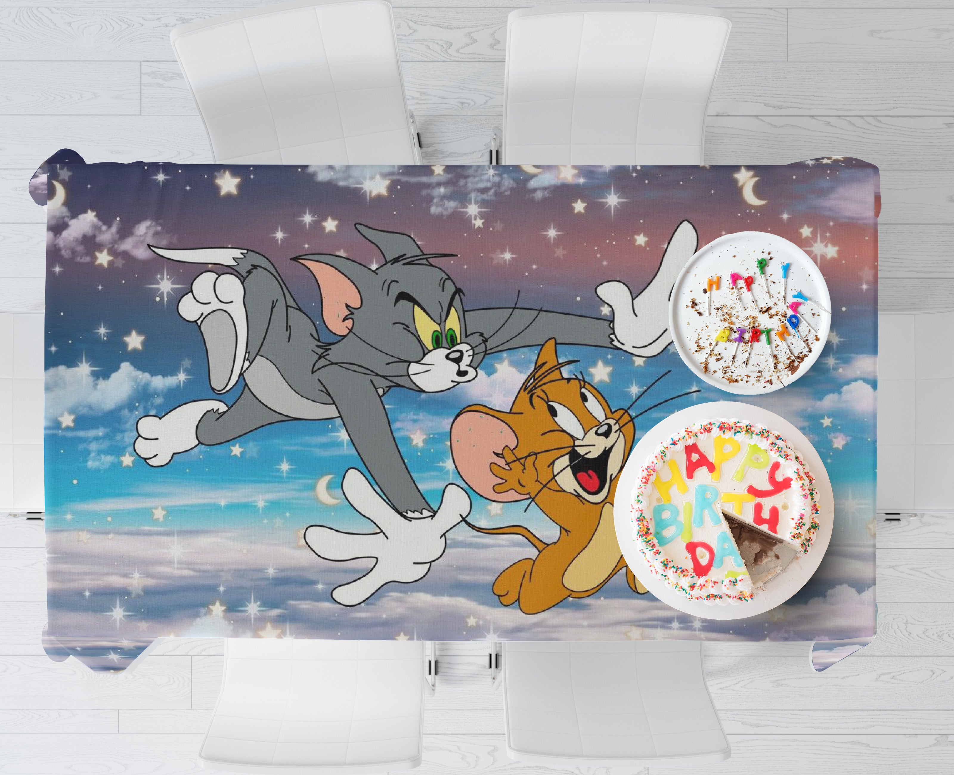 Tom and Jerry Theme Cake Tablecover | Party Supplies India Online