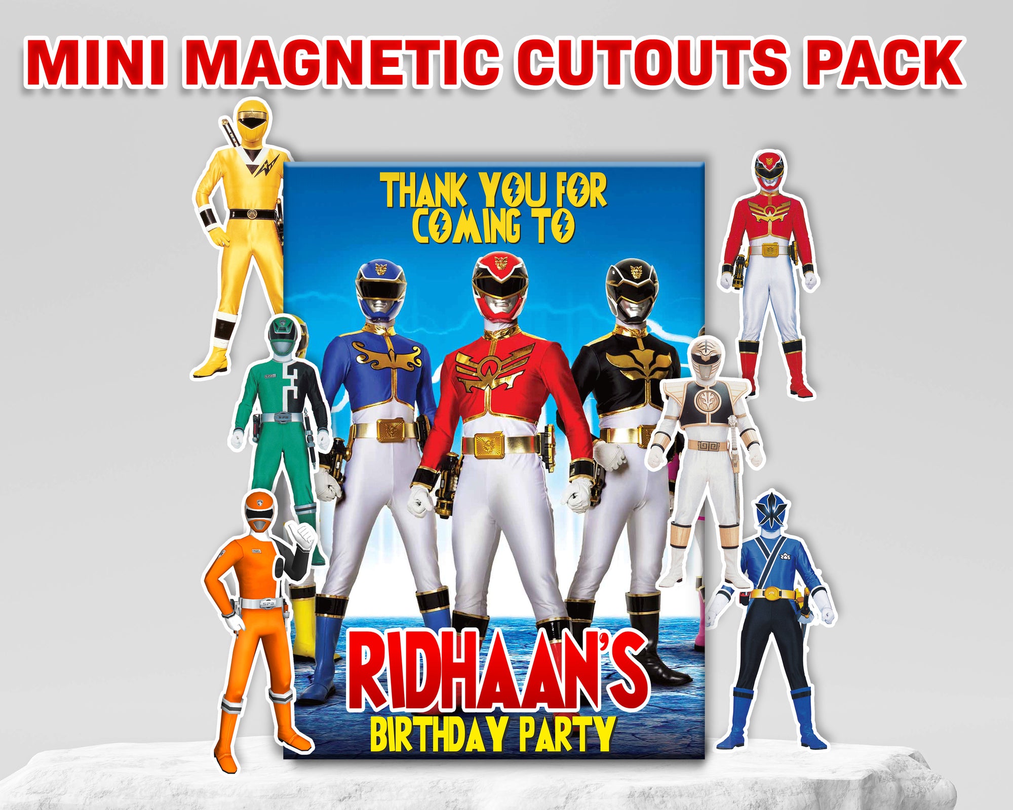Power Rangers Theme Mini Magnetic Return Gift Pack | 1st birthday ...