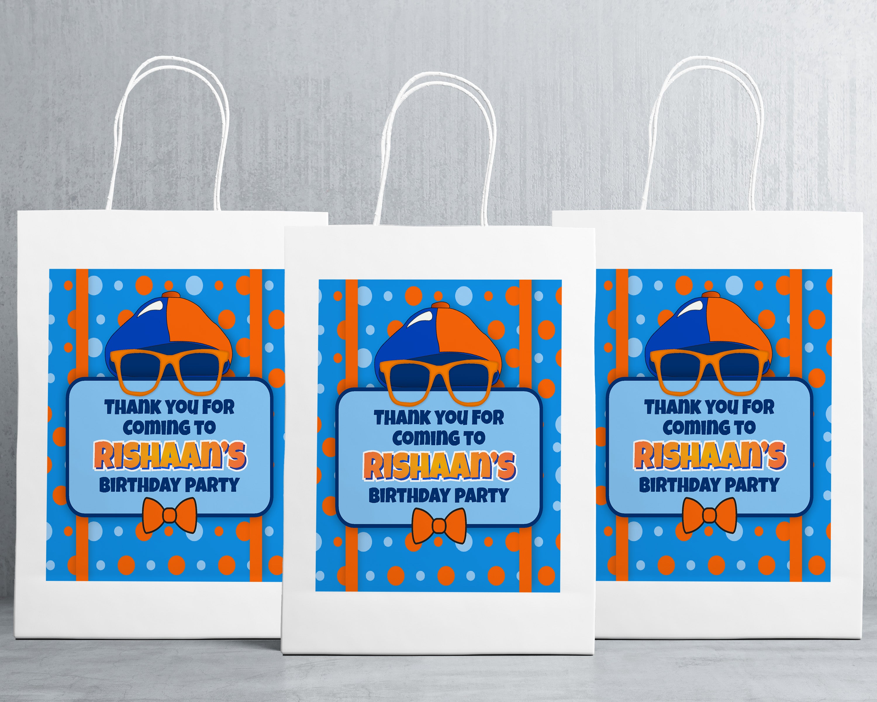 Blippi Theme Oversized Return Gift Bag | Customized Birthday Party ...