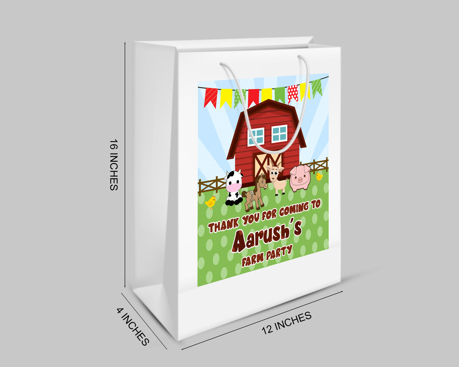 Farm Theme Oversized Return Gift Bag | Birthday Party Store Online ...