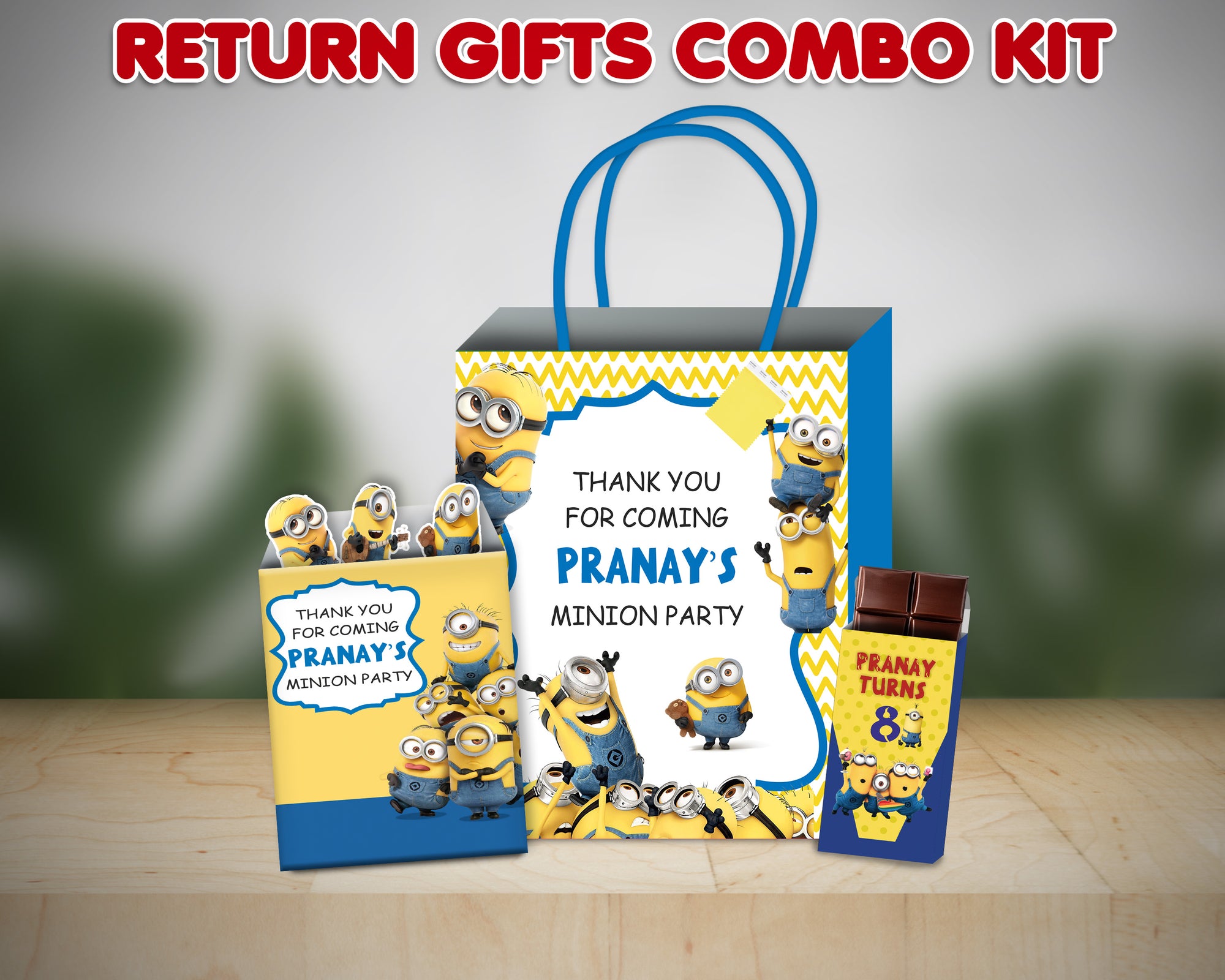 Minions Theme Return Gift Combo | Theme Based Combo – Party Supplies India