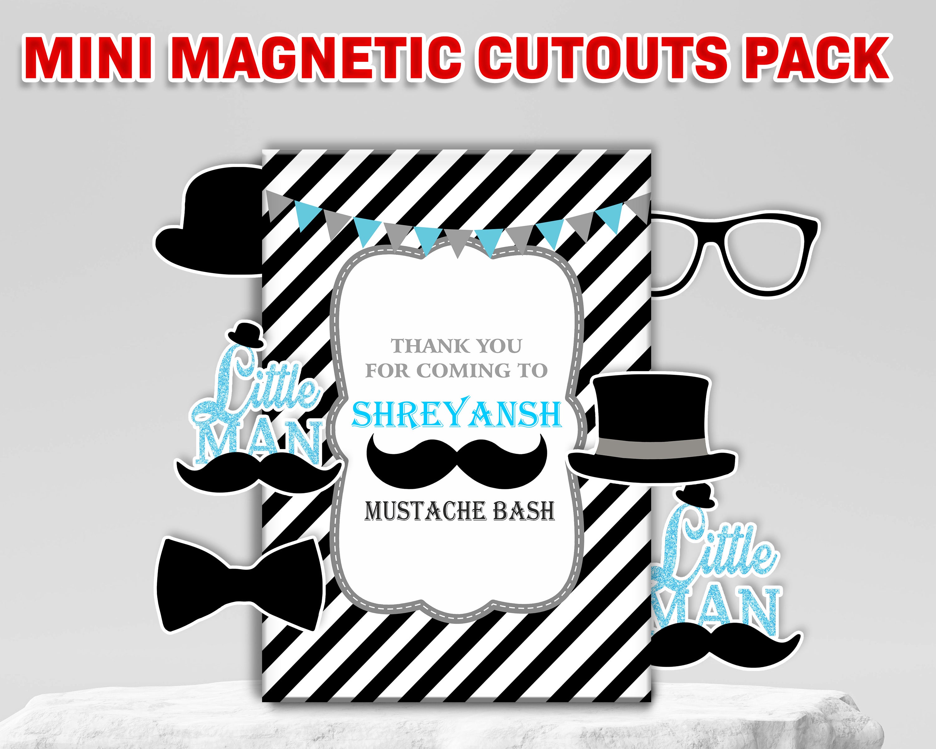 Little Man Boy Theme Mini Magnetic Return Gift Pack | Birthday par ...