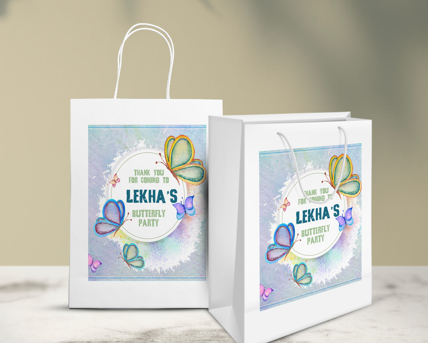 Butterfly Theme Oversized Return Gift Bag | Personalized Party Supplies ...