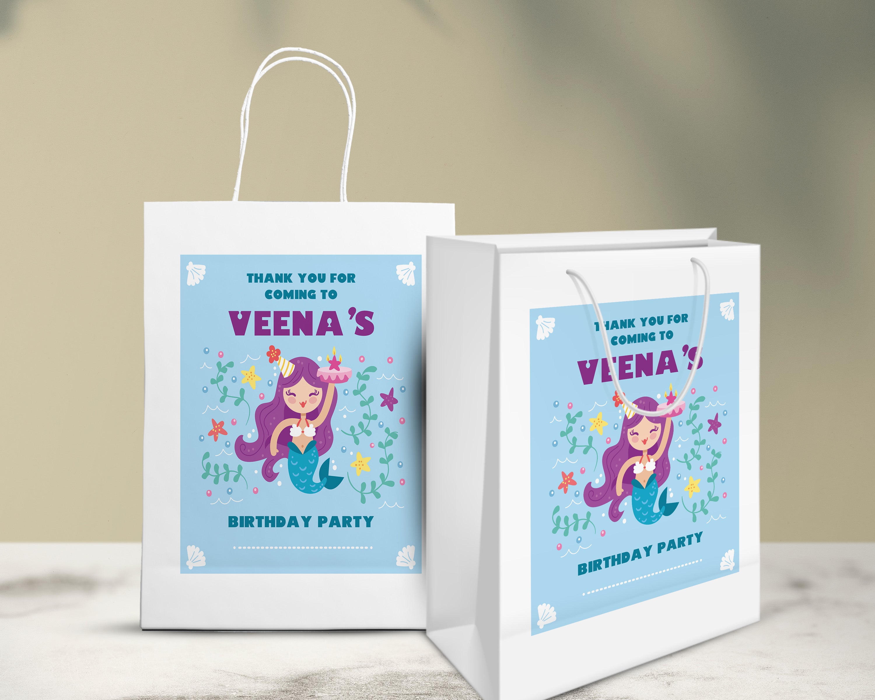 Mermaid Theme Oversized Return Gift Bag | Return Gift Bags – Party ...