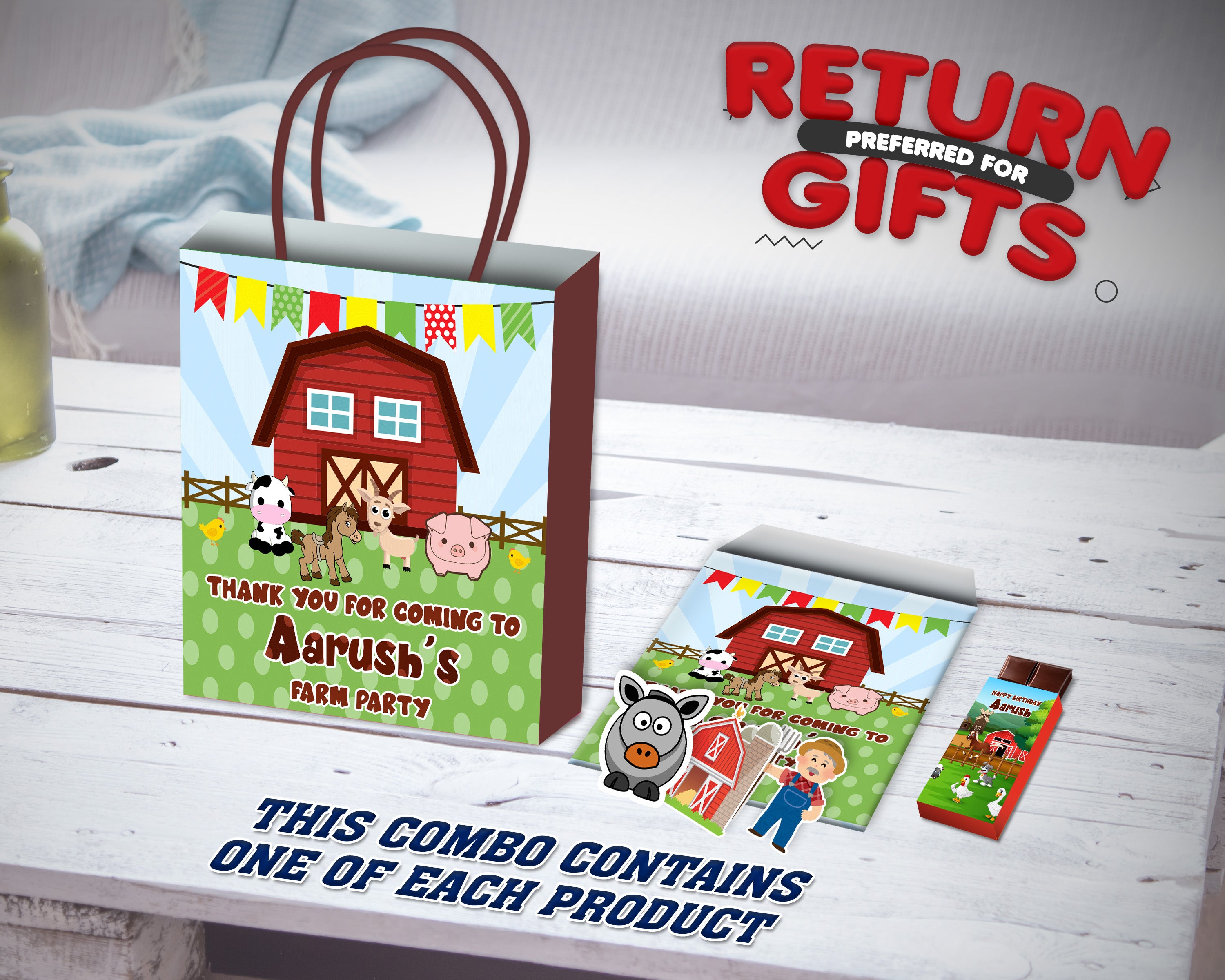 Farm Theme Return Gift Combo | Theme Based Return Gifs – Party Supplies ...