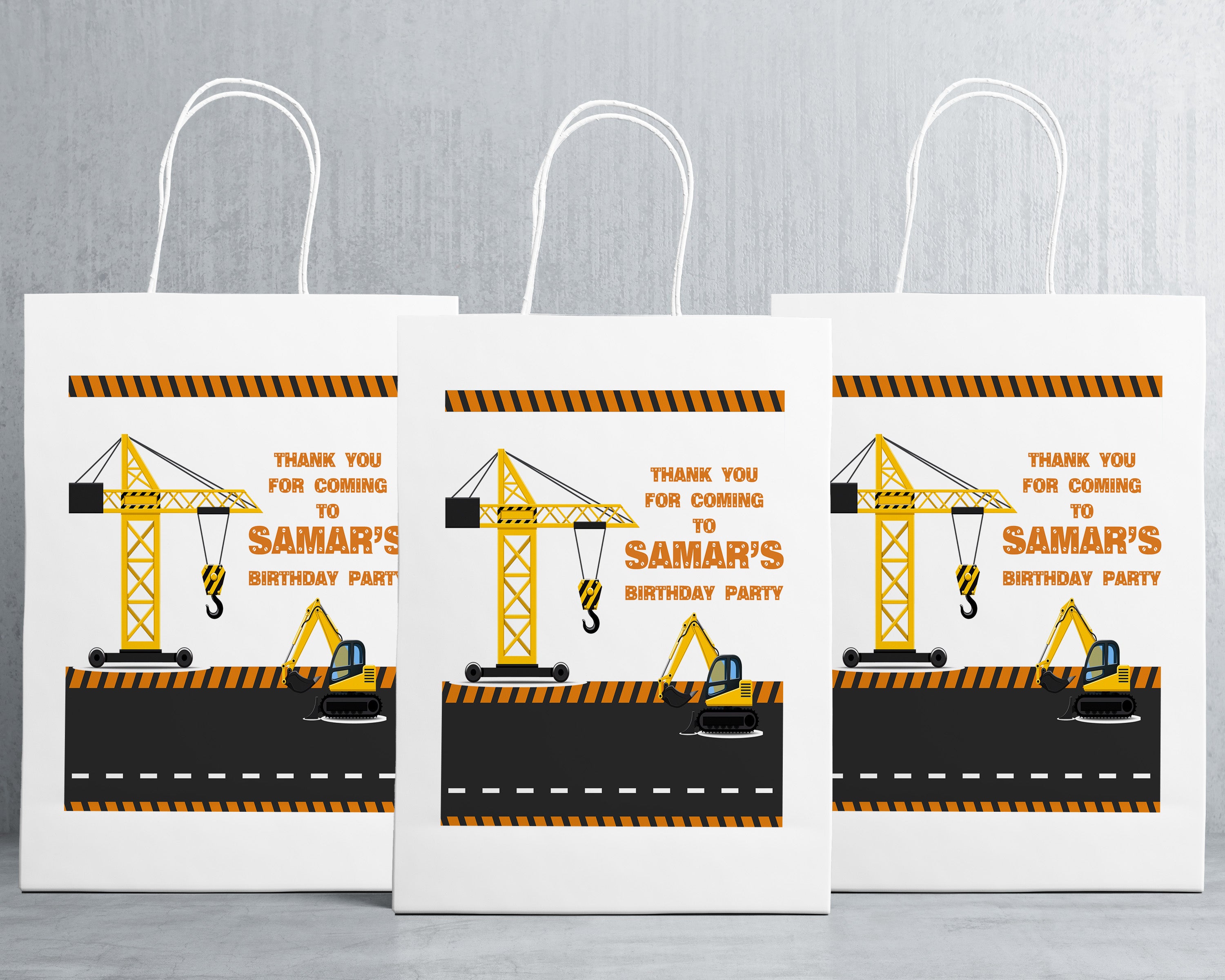 Construction Theme Oversized Return Gift Bag | Birthday Party Supplies ...