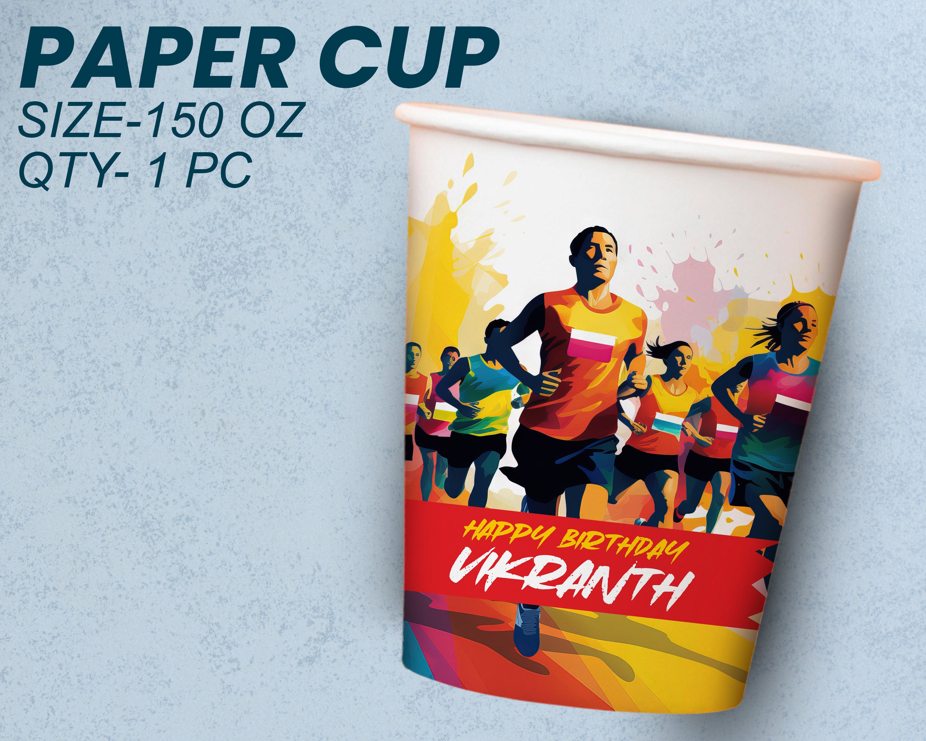 Marathon Theme Party Cups and Plates Combo | Party Supplies India