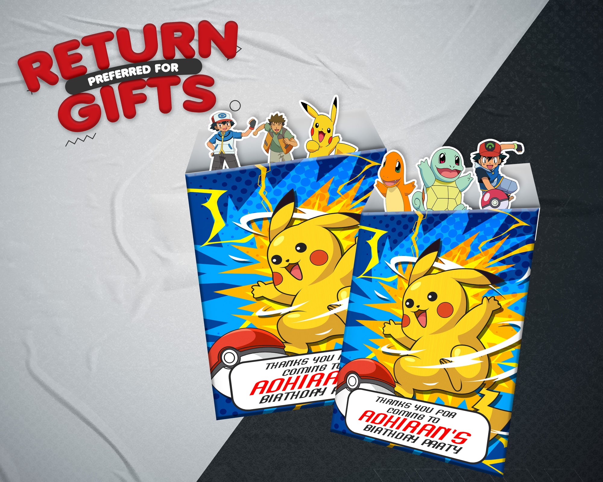Pokemon Theme Mini Magnetic Return Gift Pack | Home Birthday Party ...