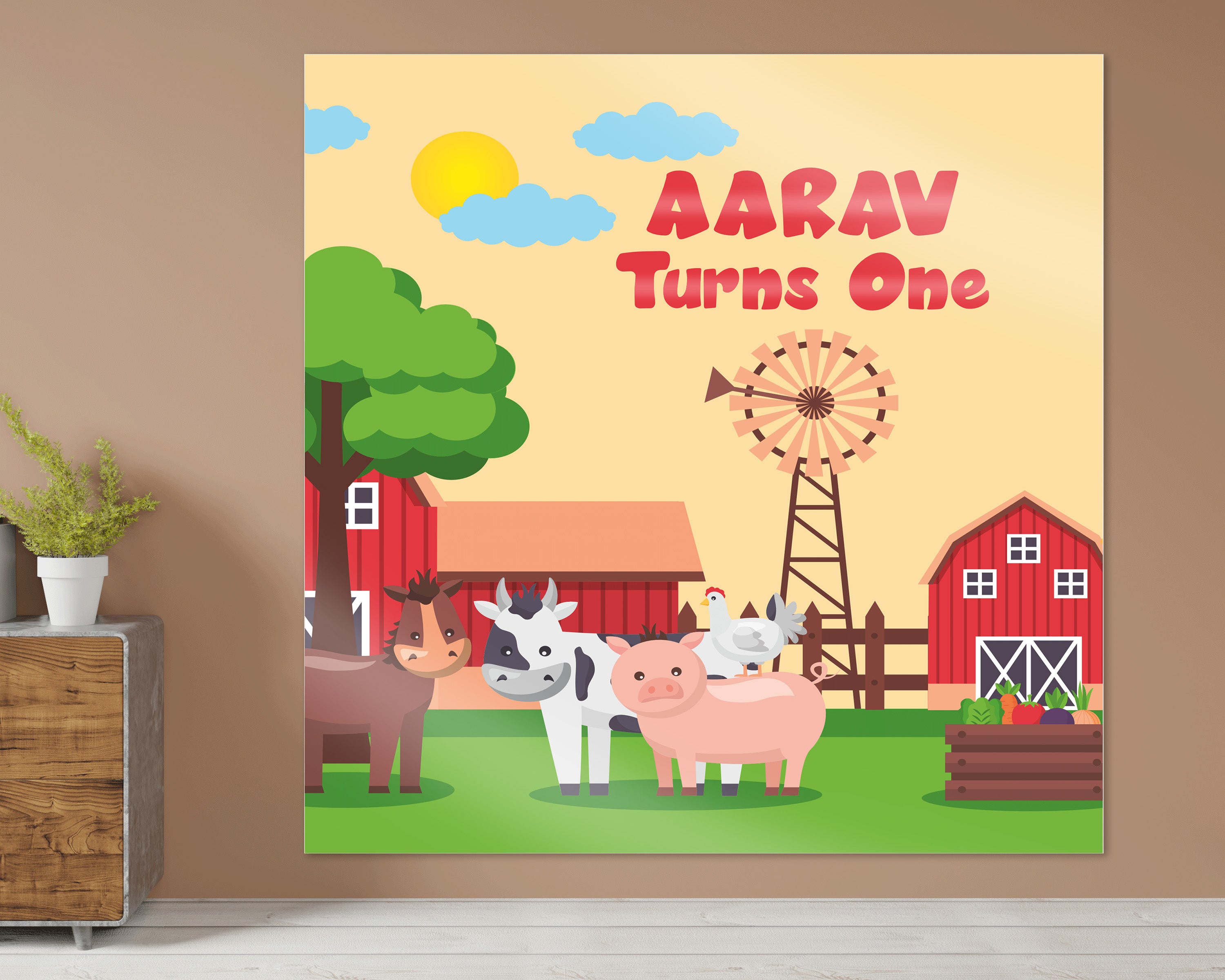 Farm Theme Square Backdrop | Party supplies online – Party Supplies India
