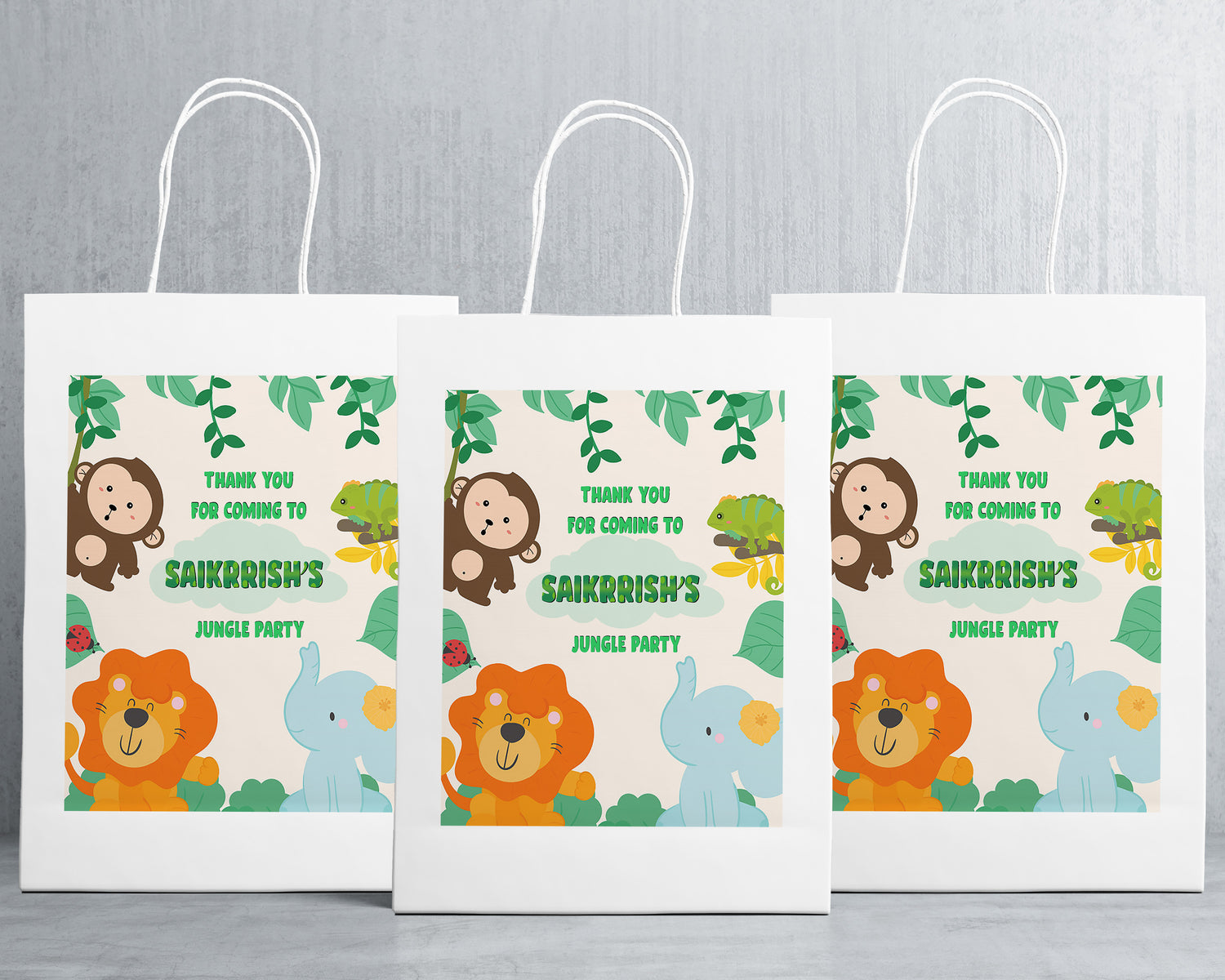 Jungle Theme Oversized Return Gift Bag | Birthday Party Supplies ...