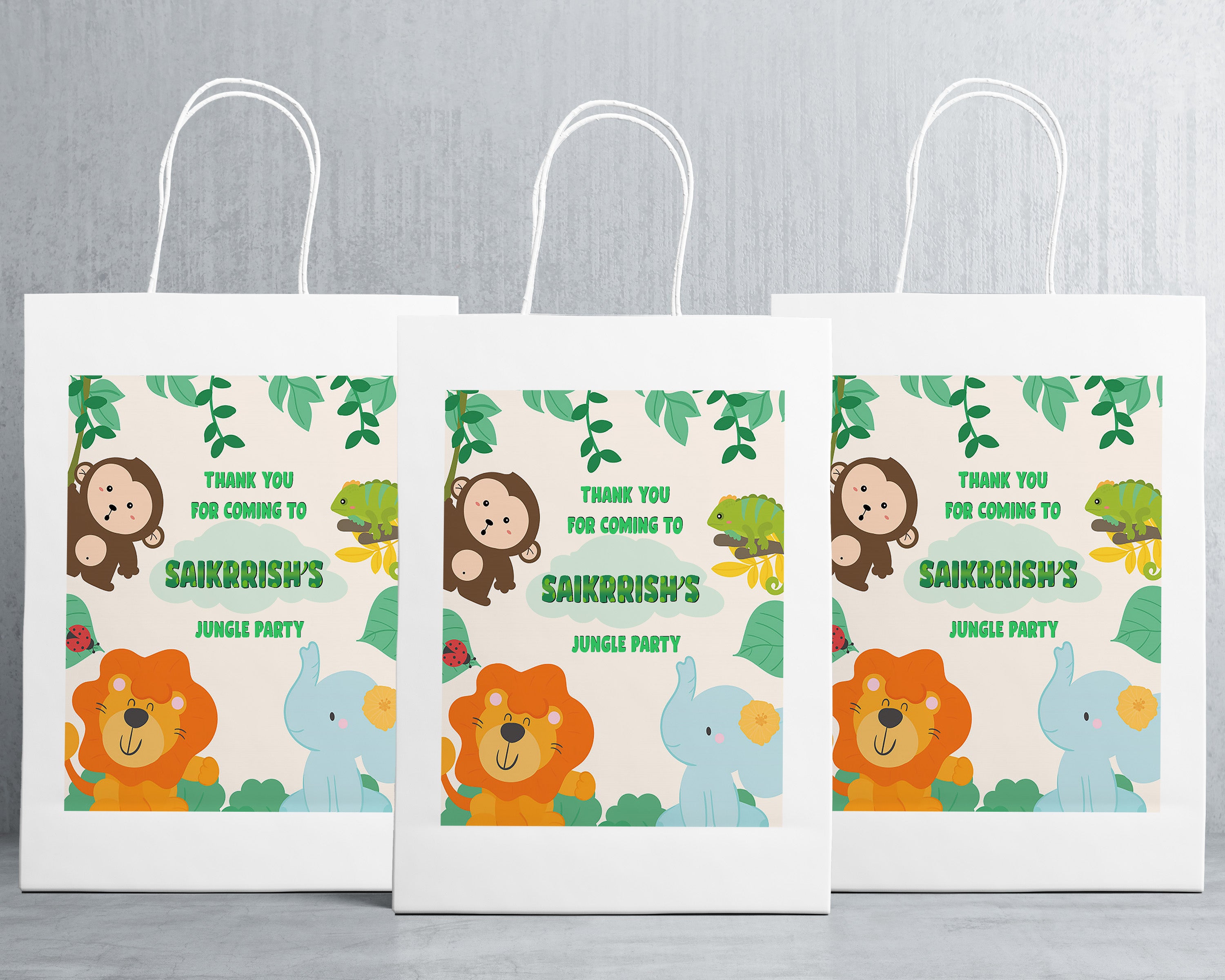 Jungle Theme Oversized Return Gift Bag | Birthday Party Supplies ...