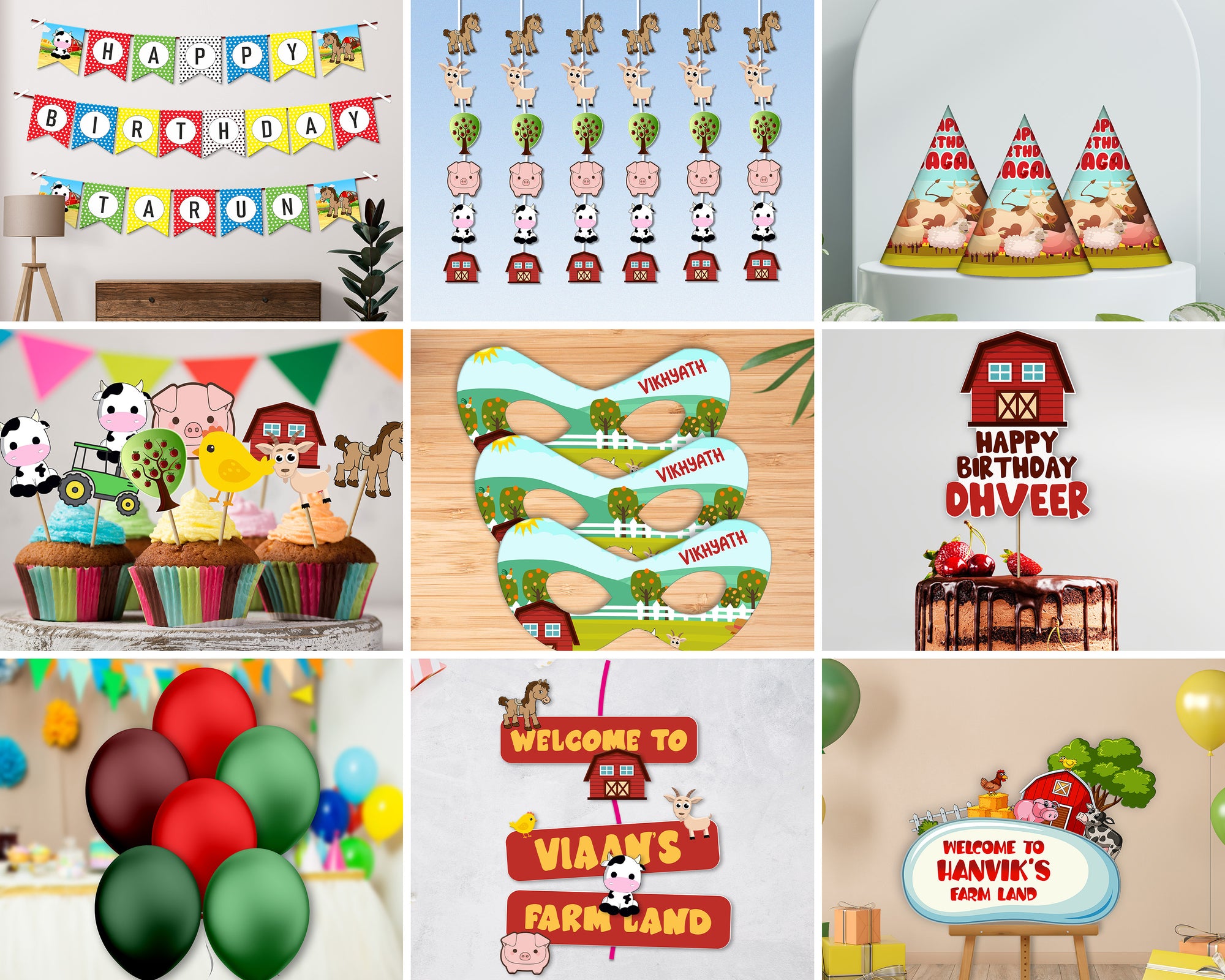 Farm Theme Preferred Kit | Personalized Birthday Party Supplies – Party ...