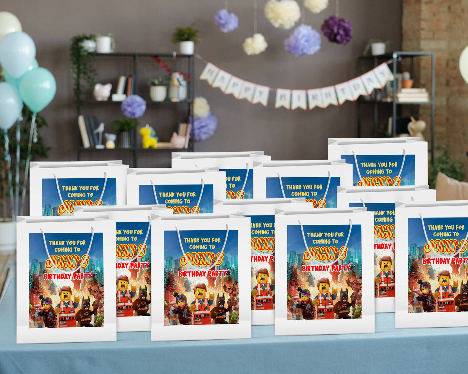 LEGO Theme Oversized Return Gift Bag | Party Supplies India Online