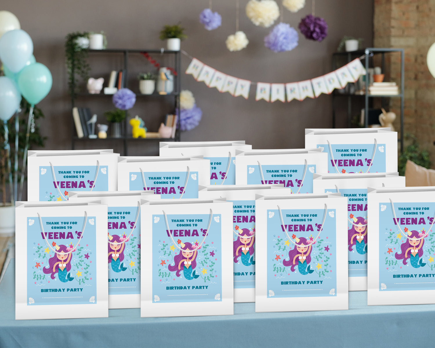 Mermaid Theme Oversized Return Gift Bag | Return Gift Bags – Party ...