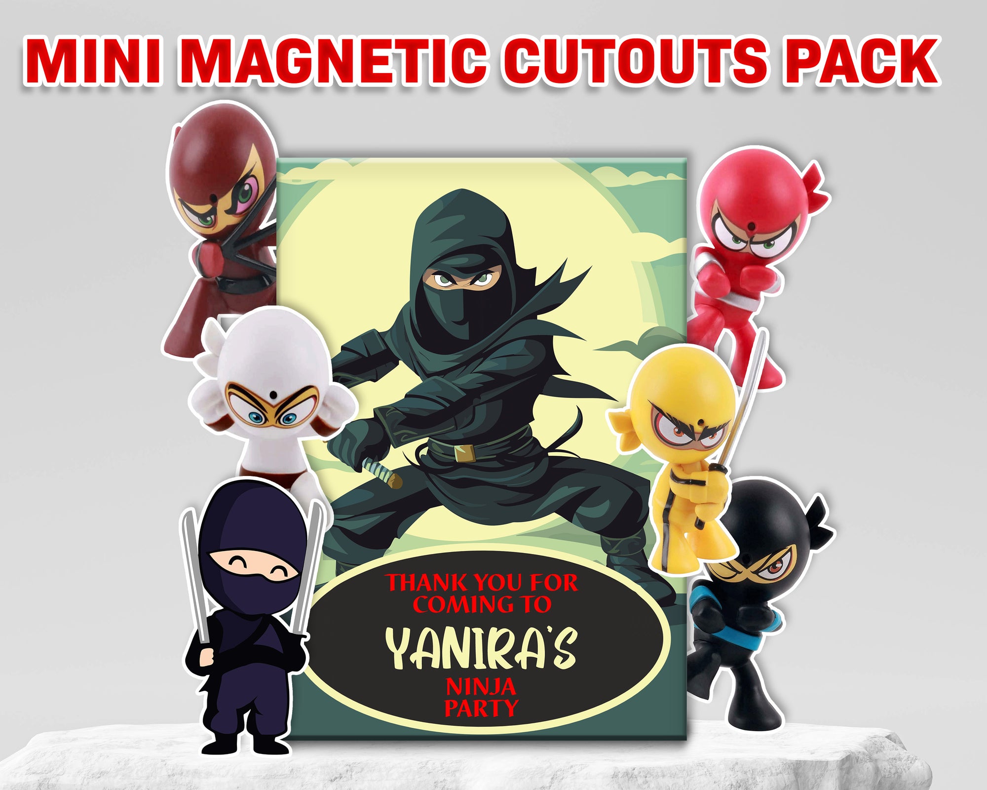 Ninja Theme Mini Magnetic Return Gift Pack | Birthday Party Combo ...