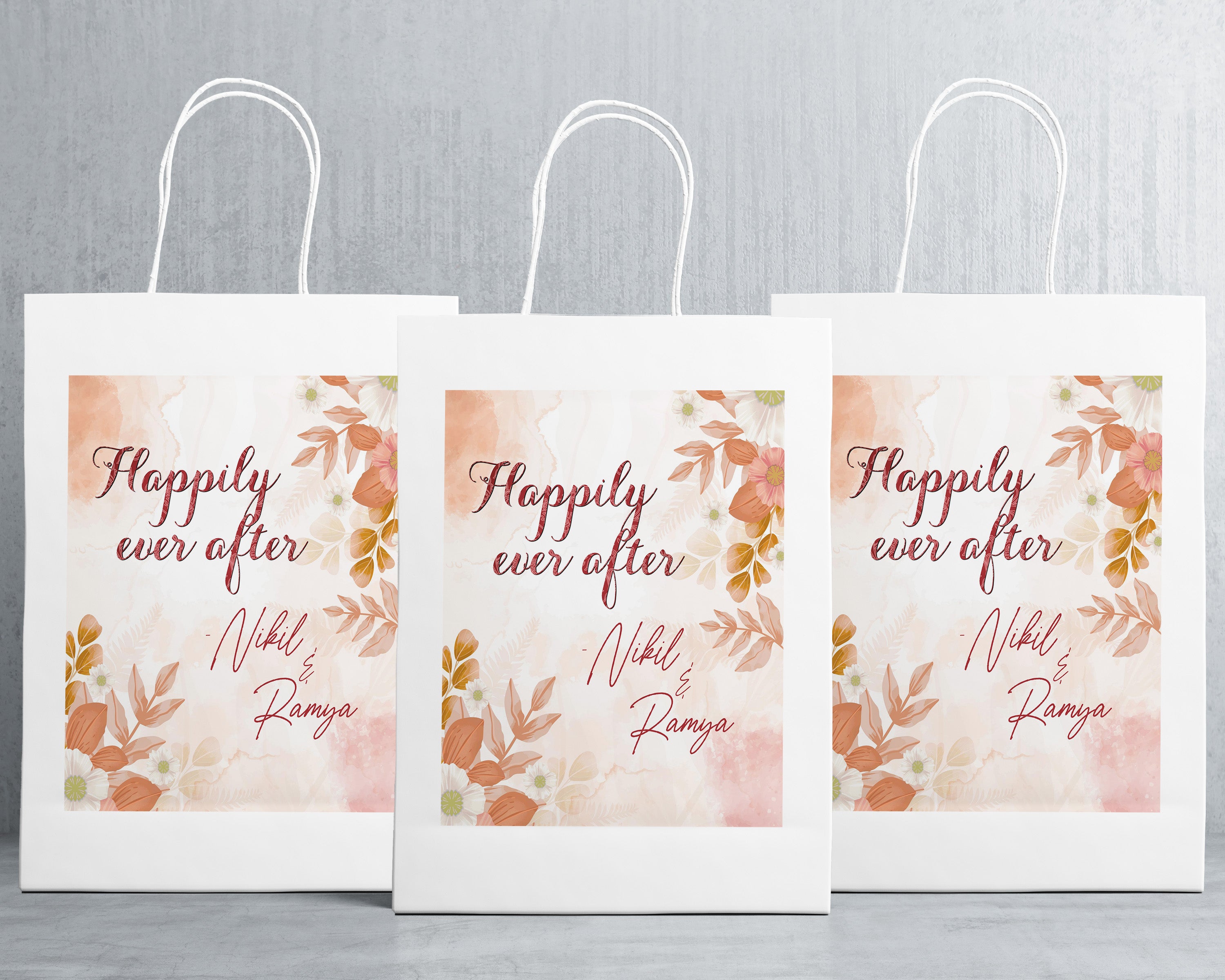 PSI Wedding Theme Customized Oversized Return Gift Bag | Party supplie ...