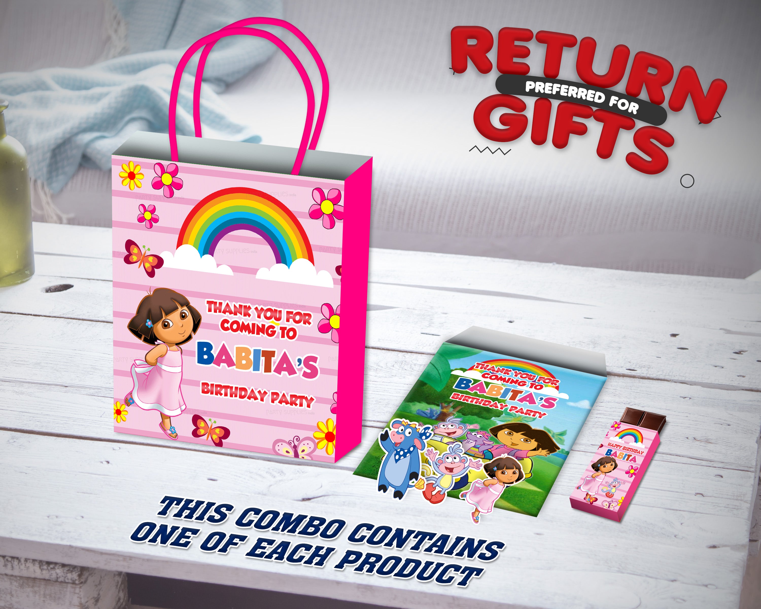 Dora the Explorer Theme Return Gift Combo | Return Gift Combo – Party ...