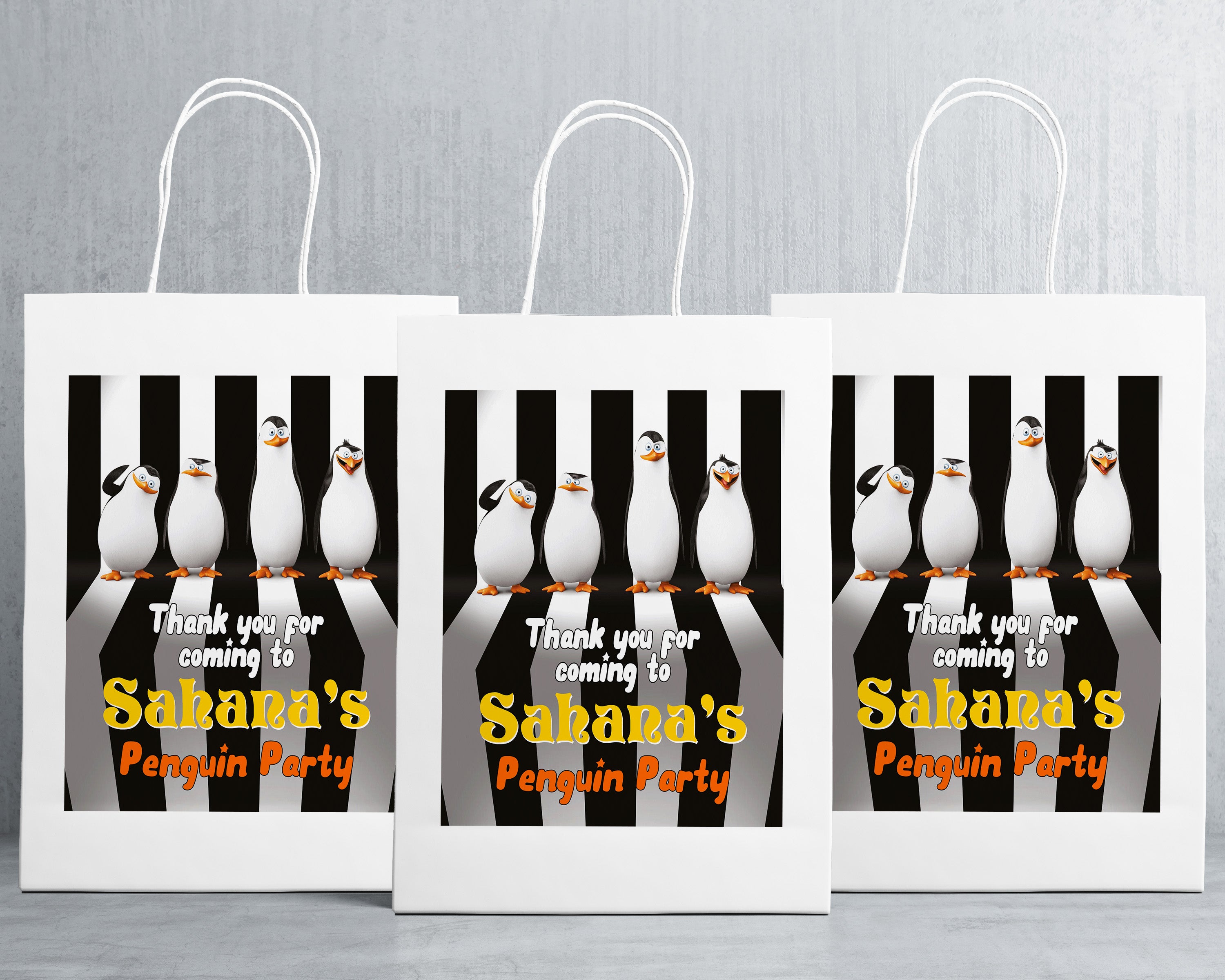 Penguin Theme Oversized Return Gift Bag | Personalized Birthday – Party ...