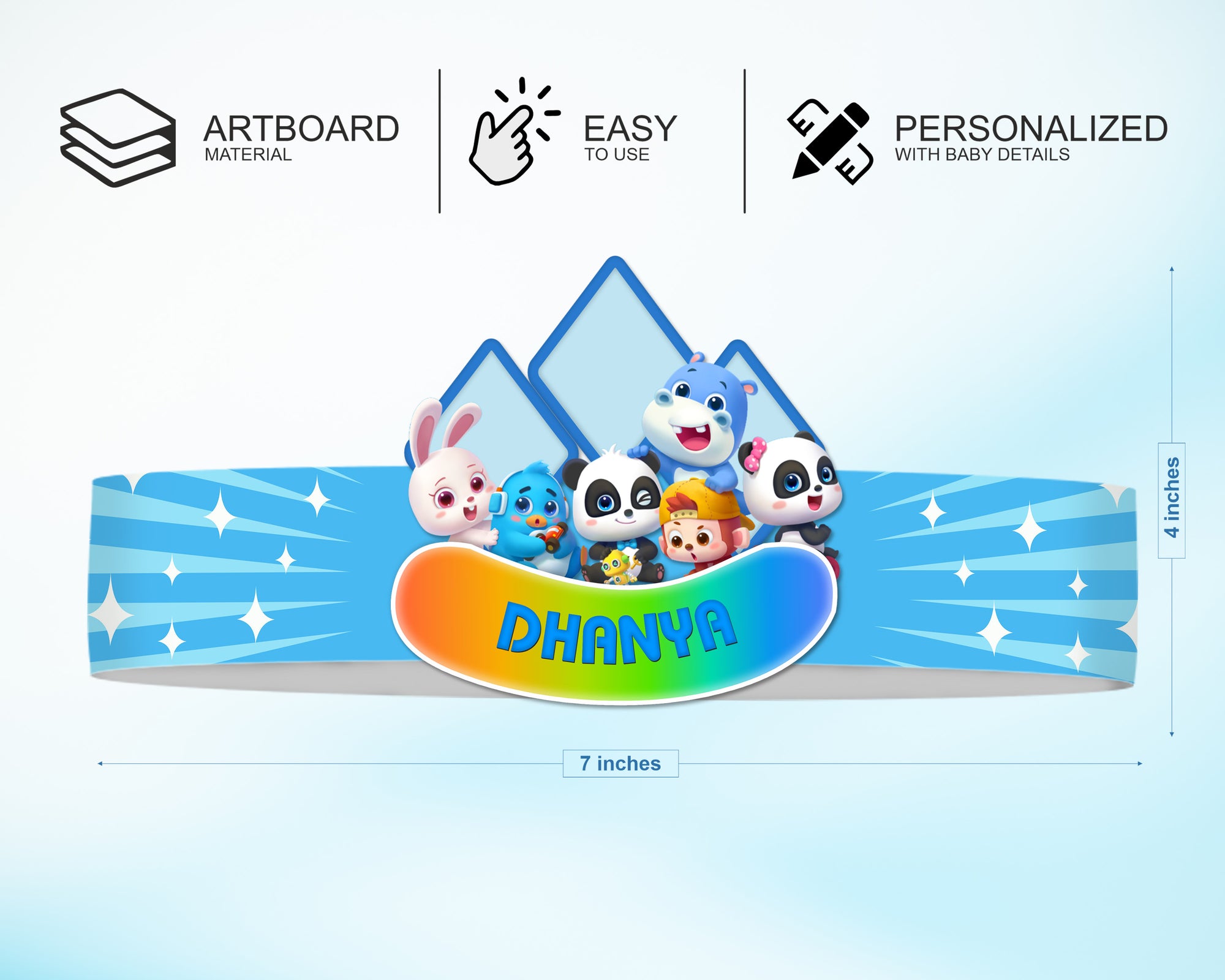 PSI Baby Bus Theme Crown Hat | Birthday Party Combo Kits with Baby ...