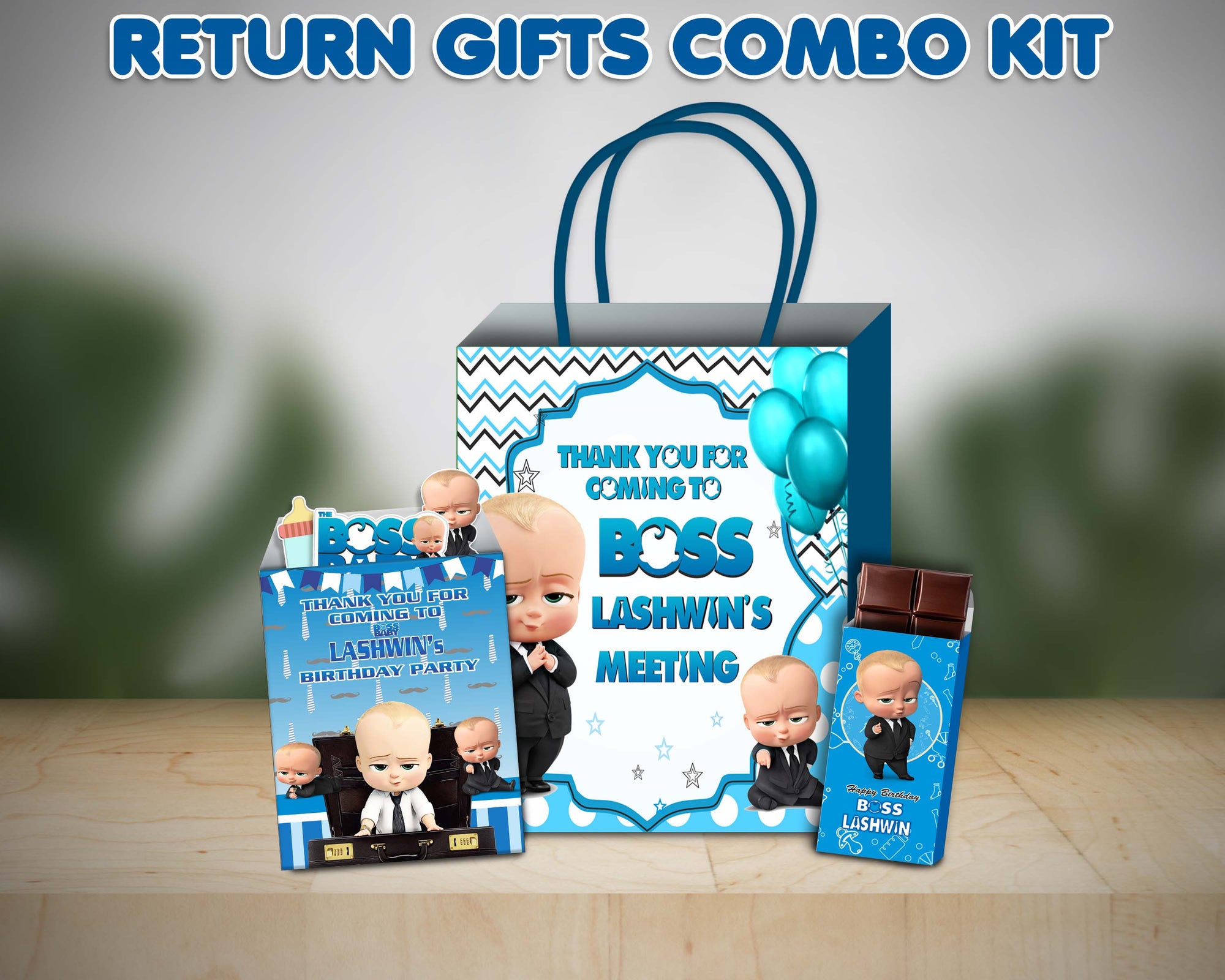 PSI Boss Baby Theme Return Gift Combo | Theme Based Return Gift – Party ...