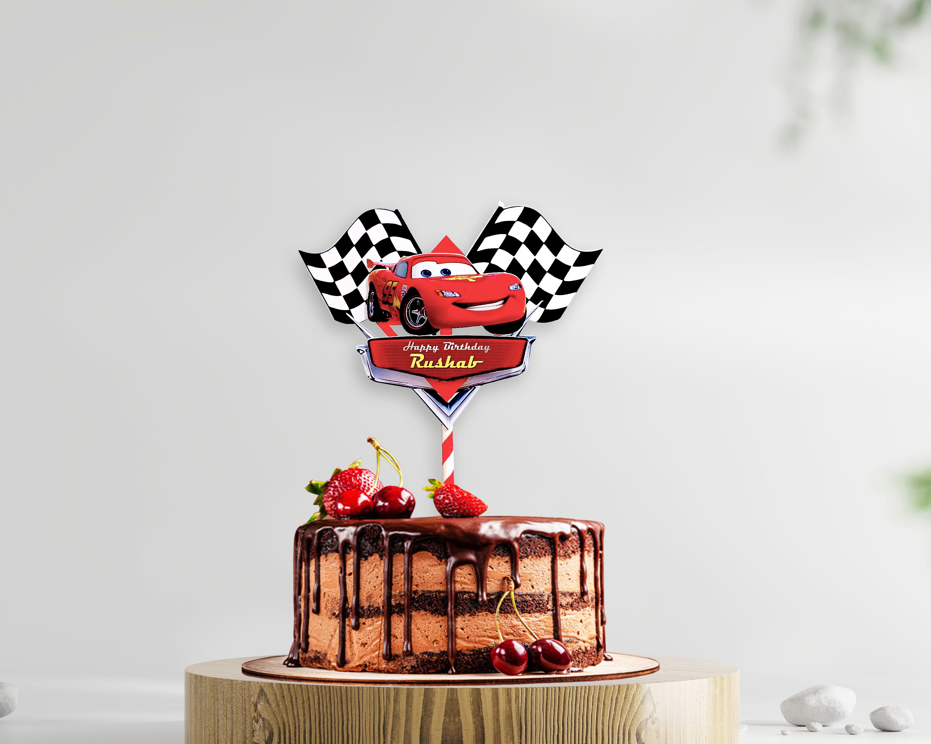 Cars Theme Hand Crafted Cake Topper – Party Supplies India