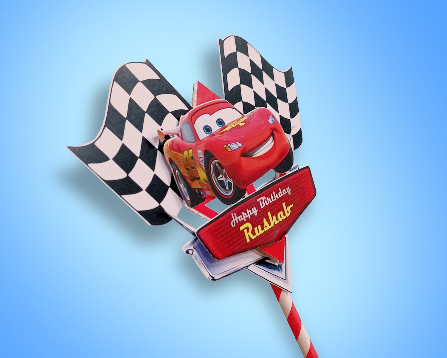 Cars Theme Hand Crafted Cake Topper – Party Supplies India