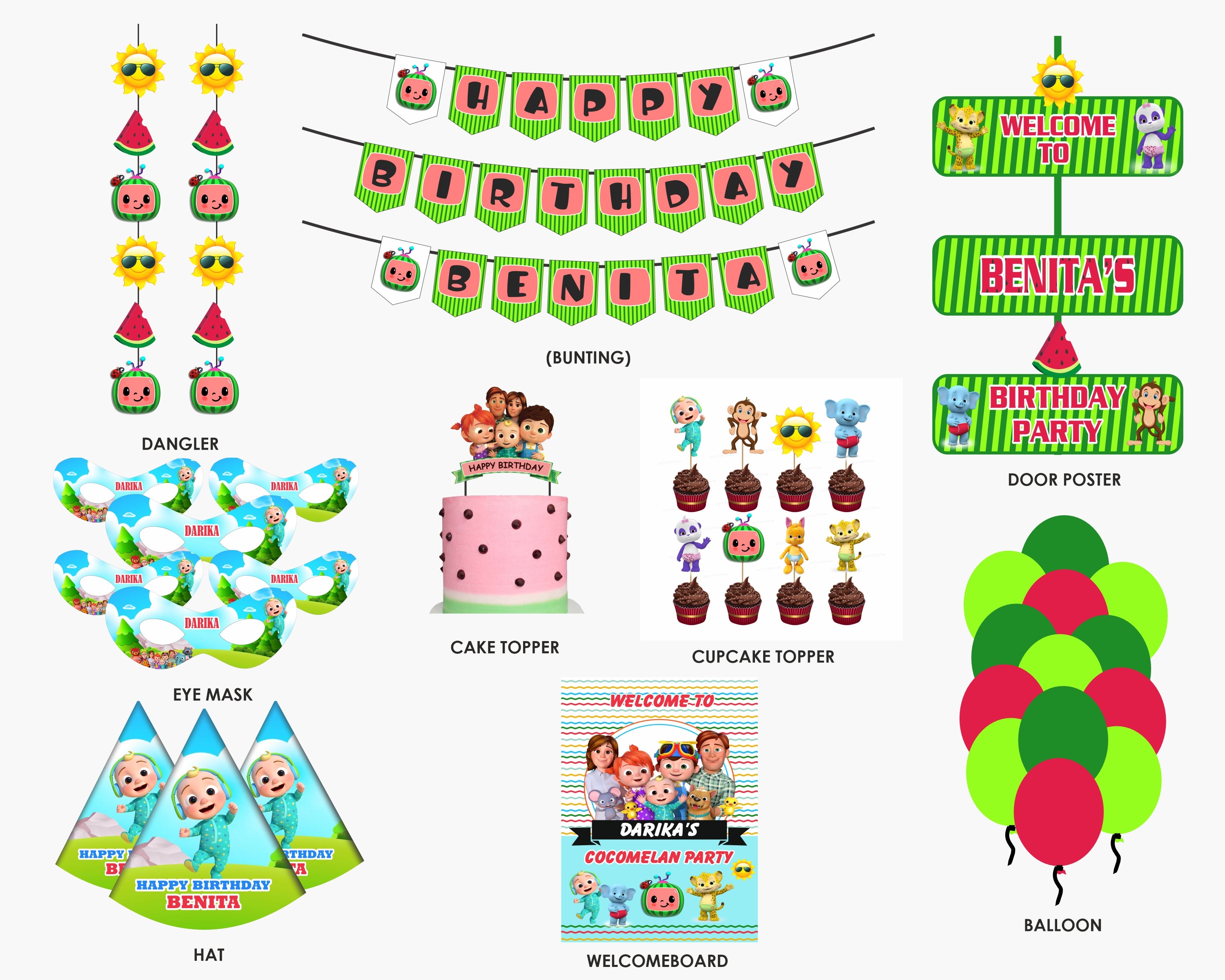 Coco Melon Boy Theme Preferred Kit | Party Supplies India