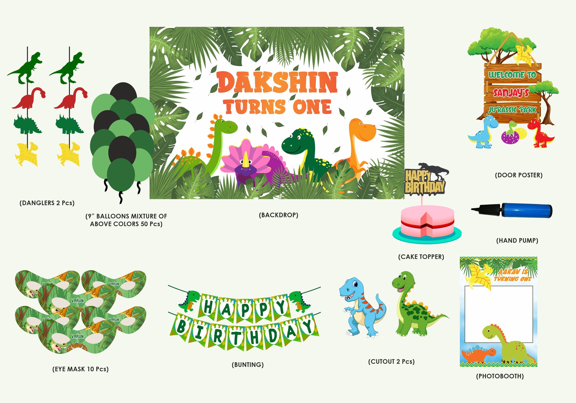 Dinosaur Theme Exclusive Kit | Birthday Decorations Kit Online – Party ...
