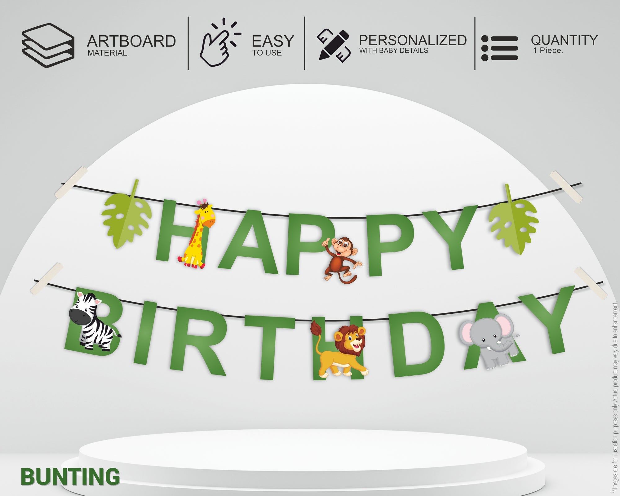 Jungle Theme Basic Kit | Customized Birthday party Supplies Online ...