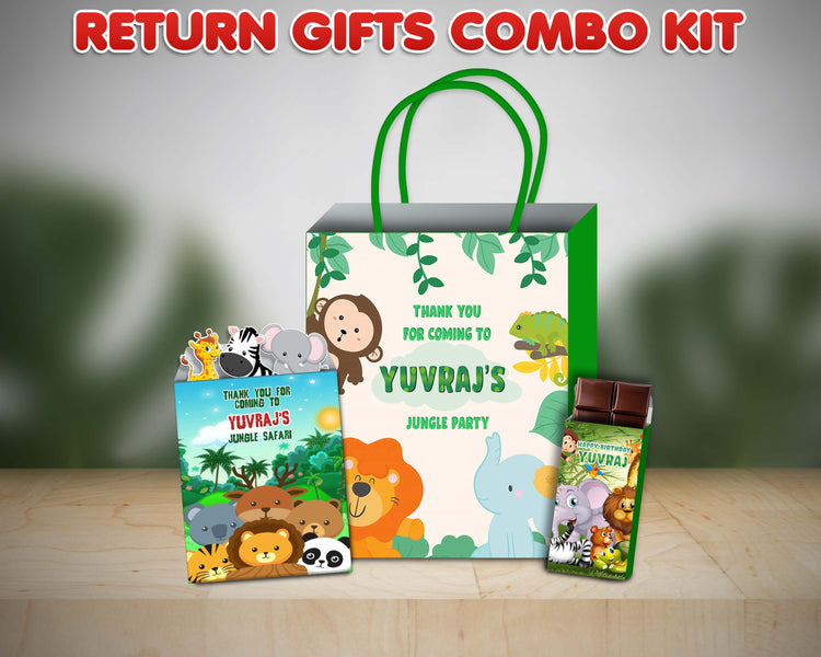 JUNGLE | Birthday Party Combo Kits with Baby Name – Party Supplies India
