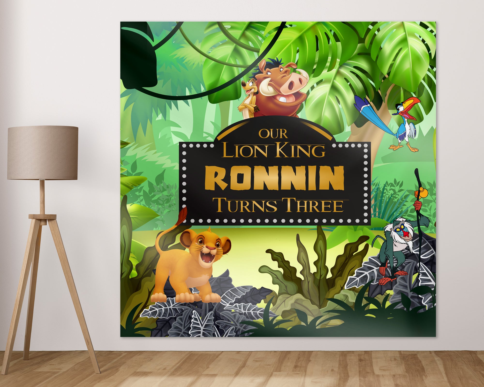 Lion King Theme Customized Square Backdrop | Birthday party online ...