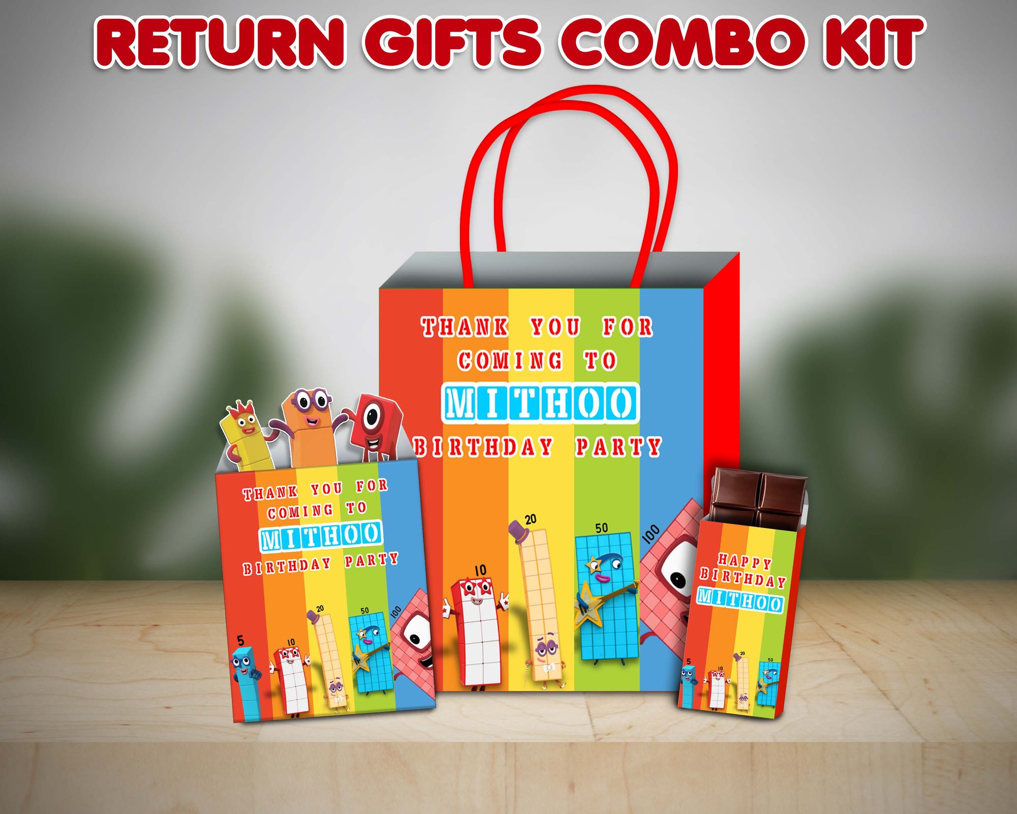 Number Blocks Theme Return Gift Combo | Return Gifts – Party Supplies India