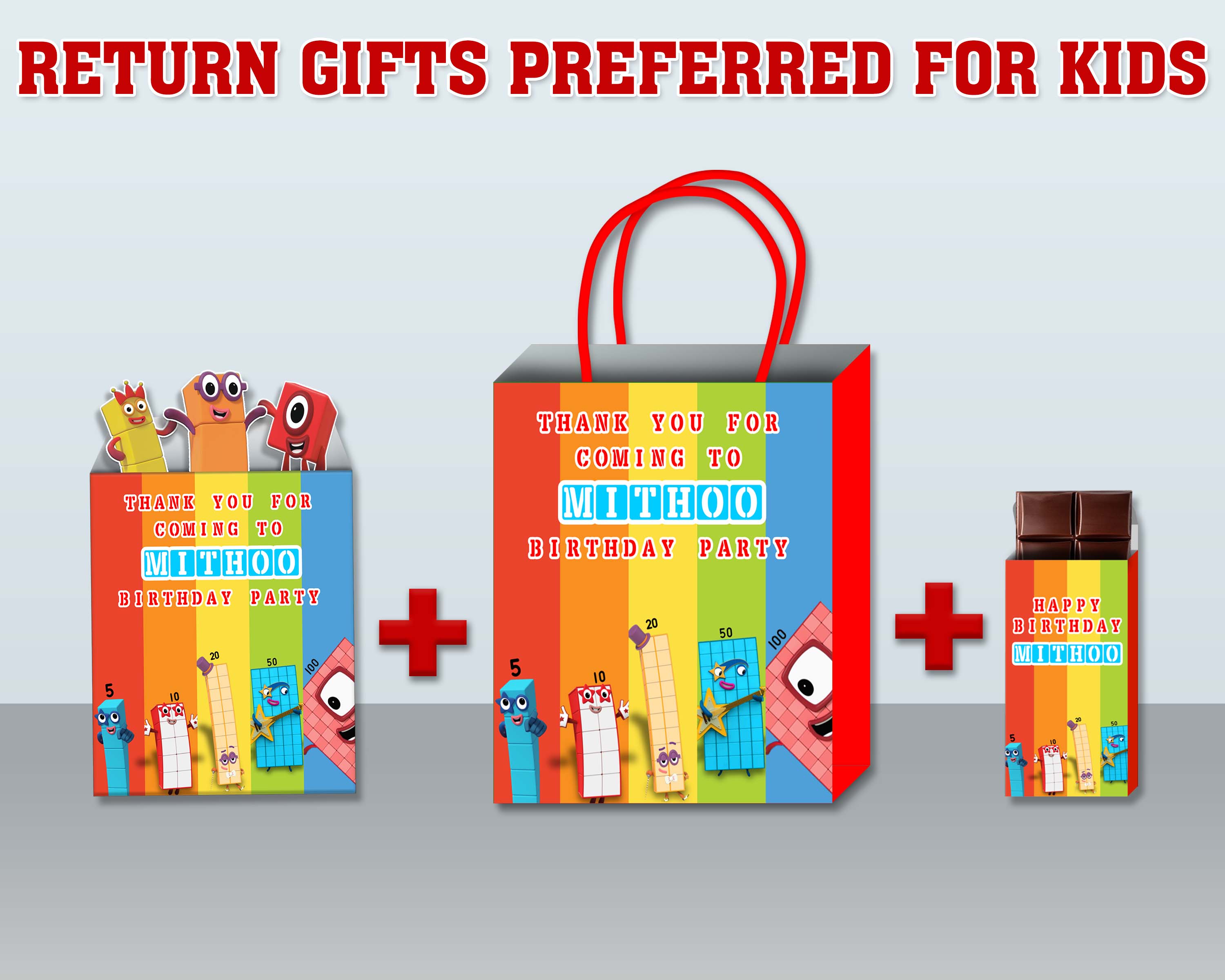Number Blocks Theme Return Gift Combo | Return Gifts – Party Supplies India