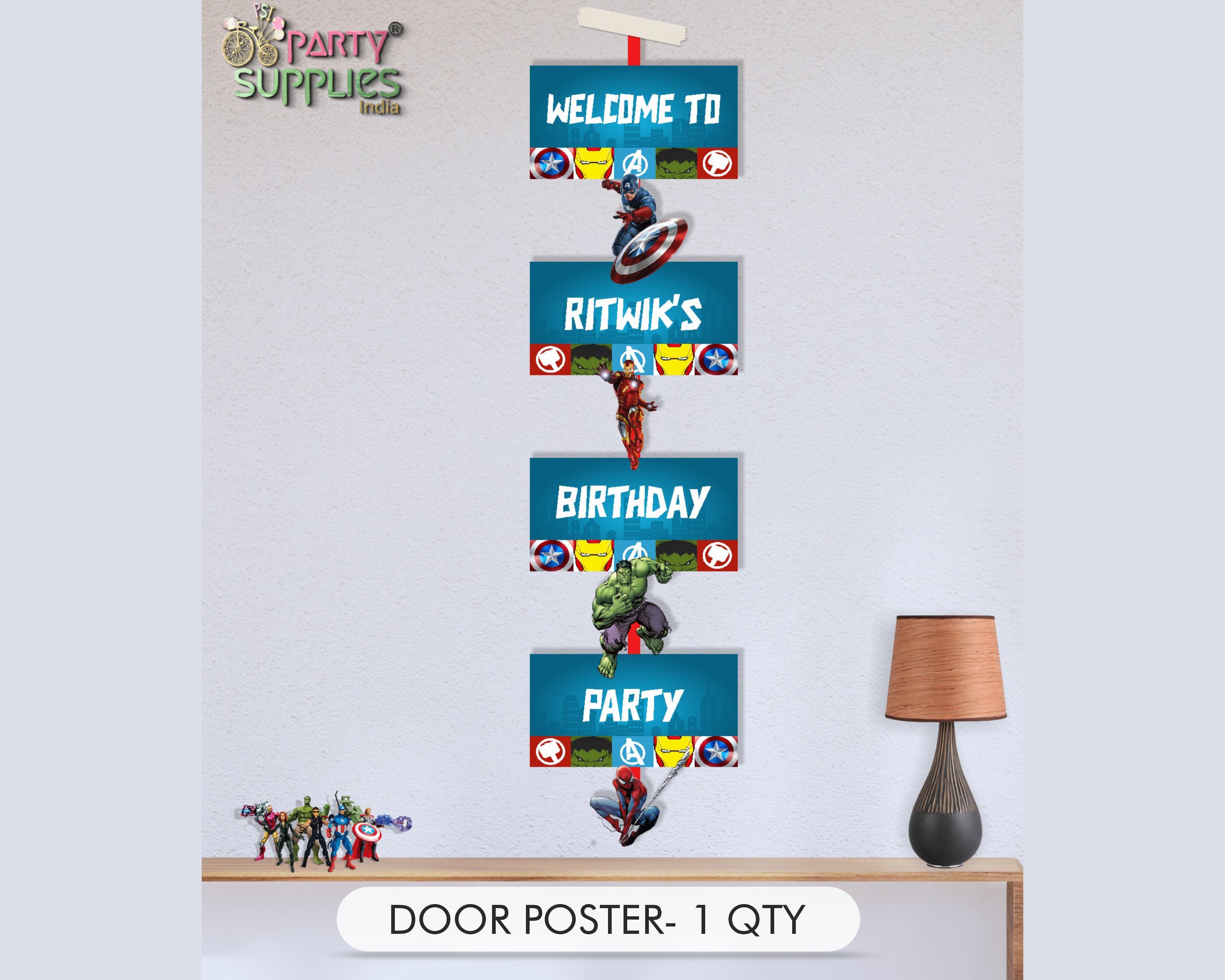 Avengers Theme Exclusive Kit | Personalized Birthday Decoration Kits ...