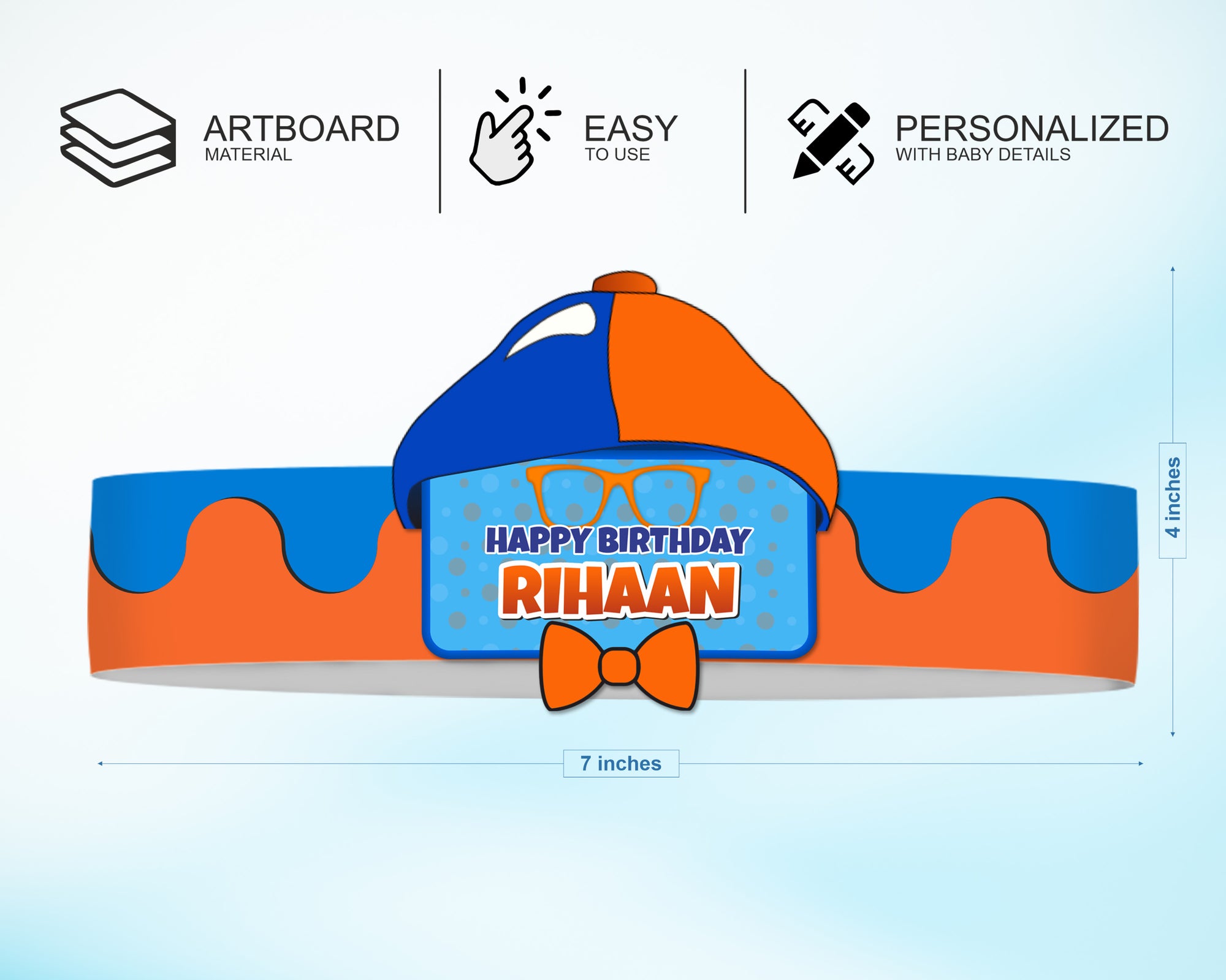 Blippi Theme Crown Hat | Customized Party Supplies Online – Party ...