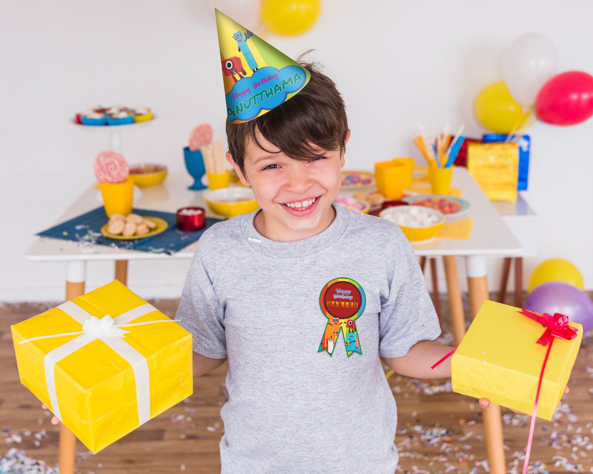 Number Blocks Theme BADGES | Party supplies online – Party Supplies India