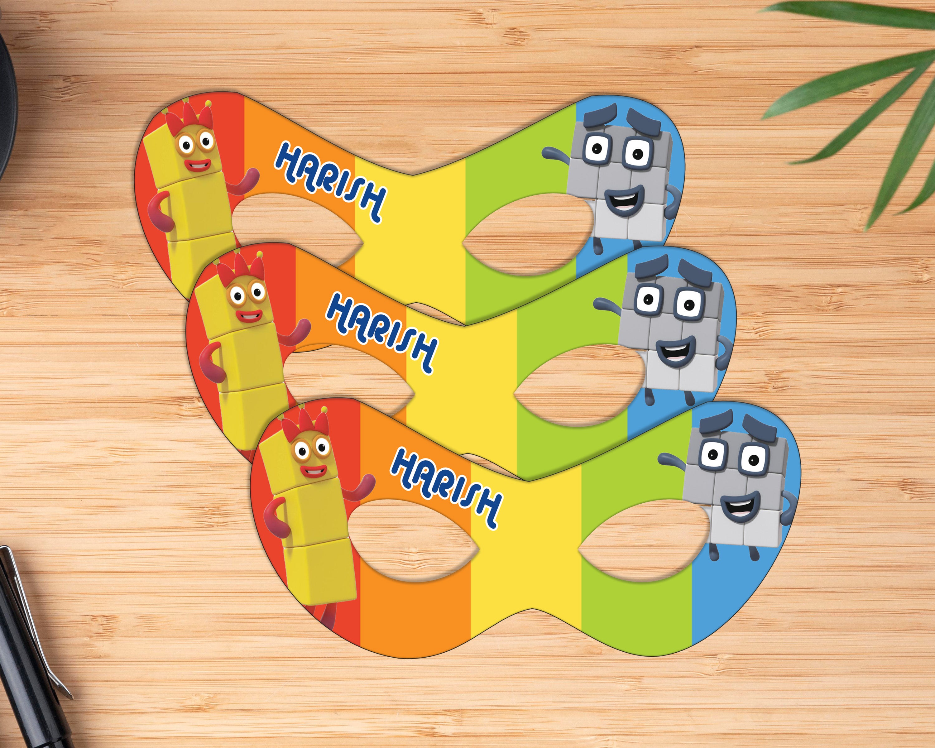 Number Blocks Theme Customized Eye Mask | Party supplies online – Party ...