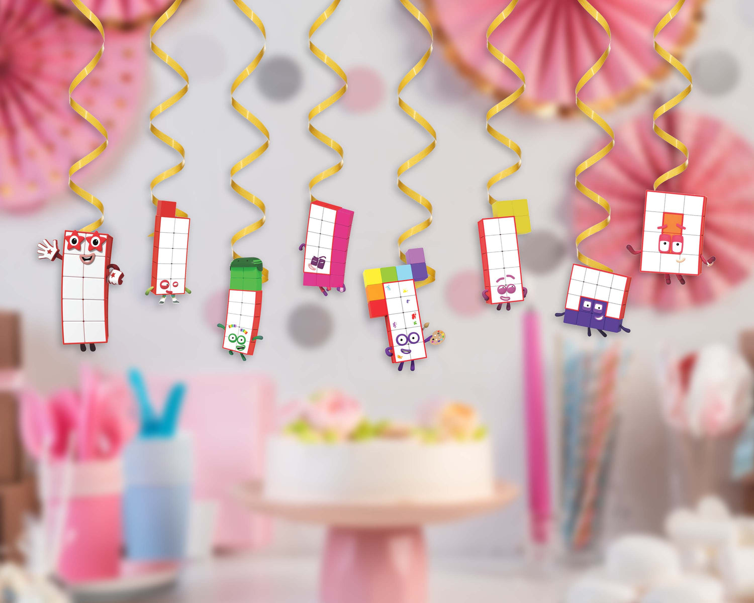 Number Blocks Theme Swirls | Personalized party supplies Online – Party ...