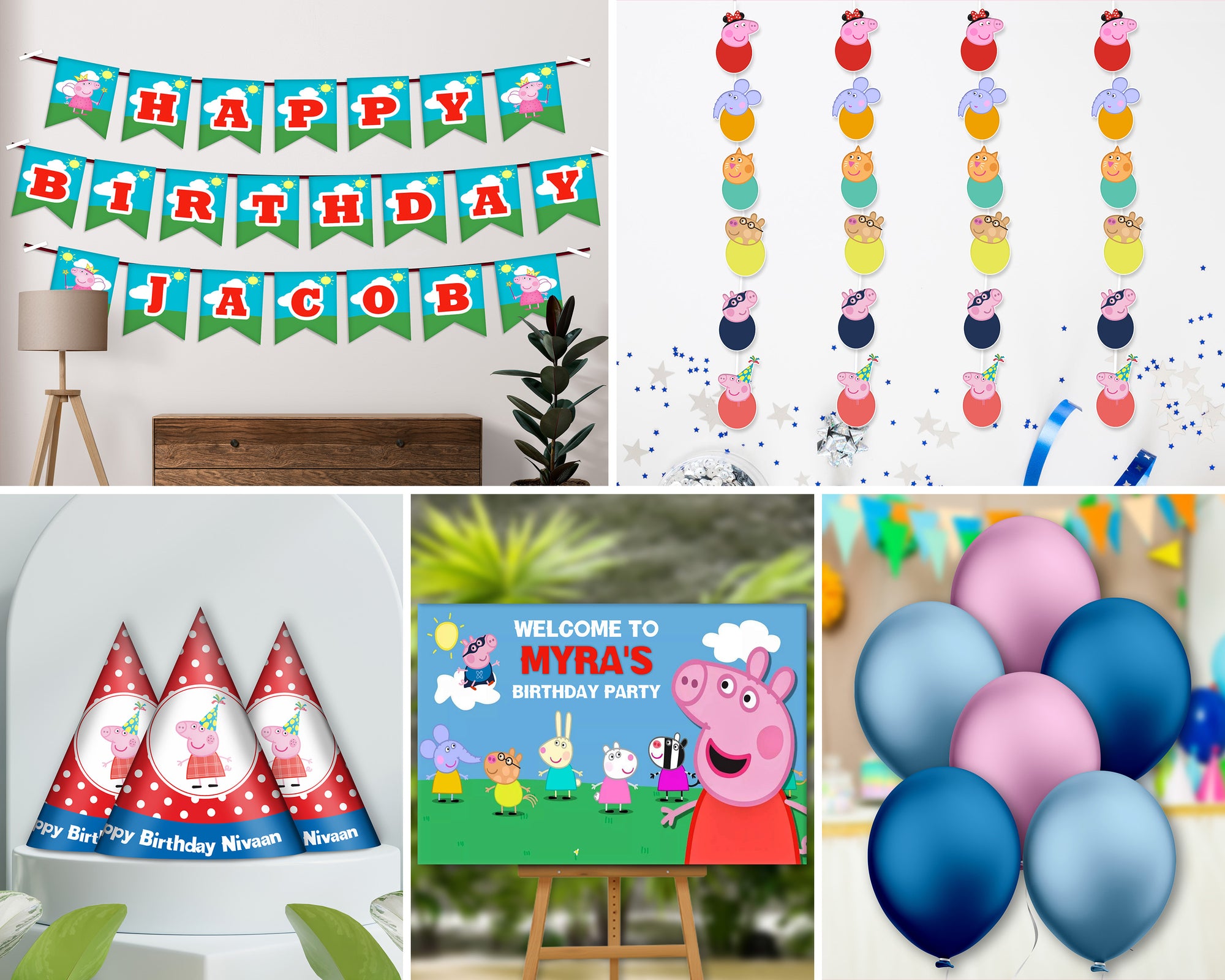 Peppa Pig Boy Theme Heritage Kit | Personalized Birthday Party Supply ...