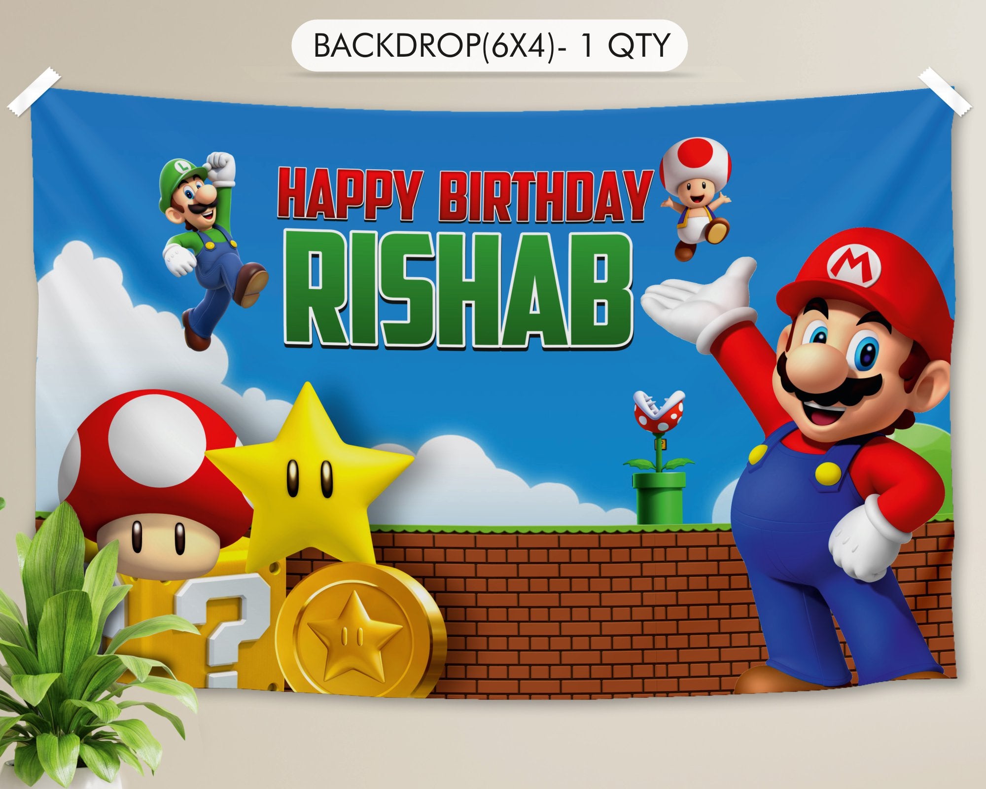 Super Mario Theme Classic Combo Kit | Personalized party supplies ...