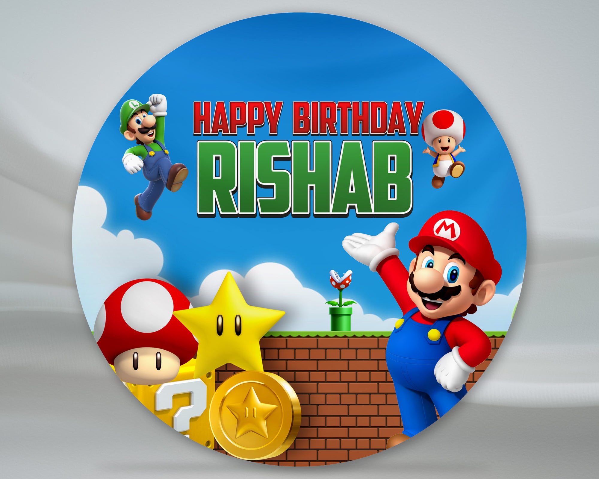 Super Mario Theme Backdrop | Home Birthday Party Themes online – Party ...