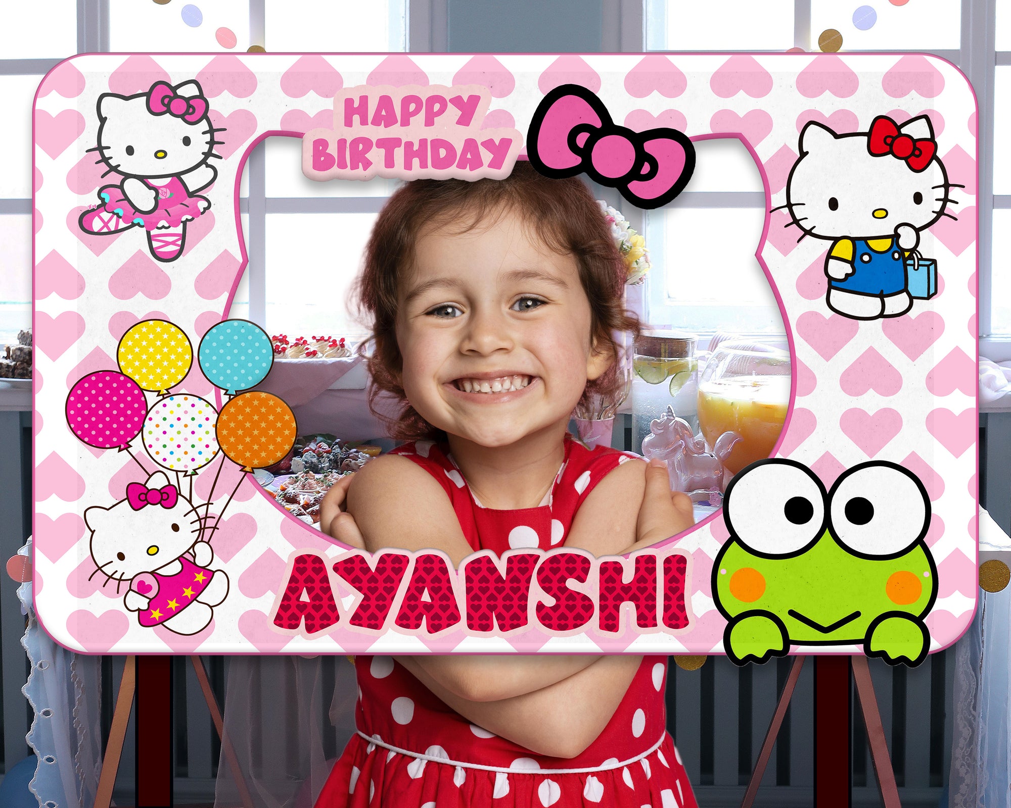 Hello Kitty Theme Customized Photobooth | Birthday Party Supplies ...