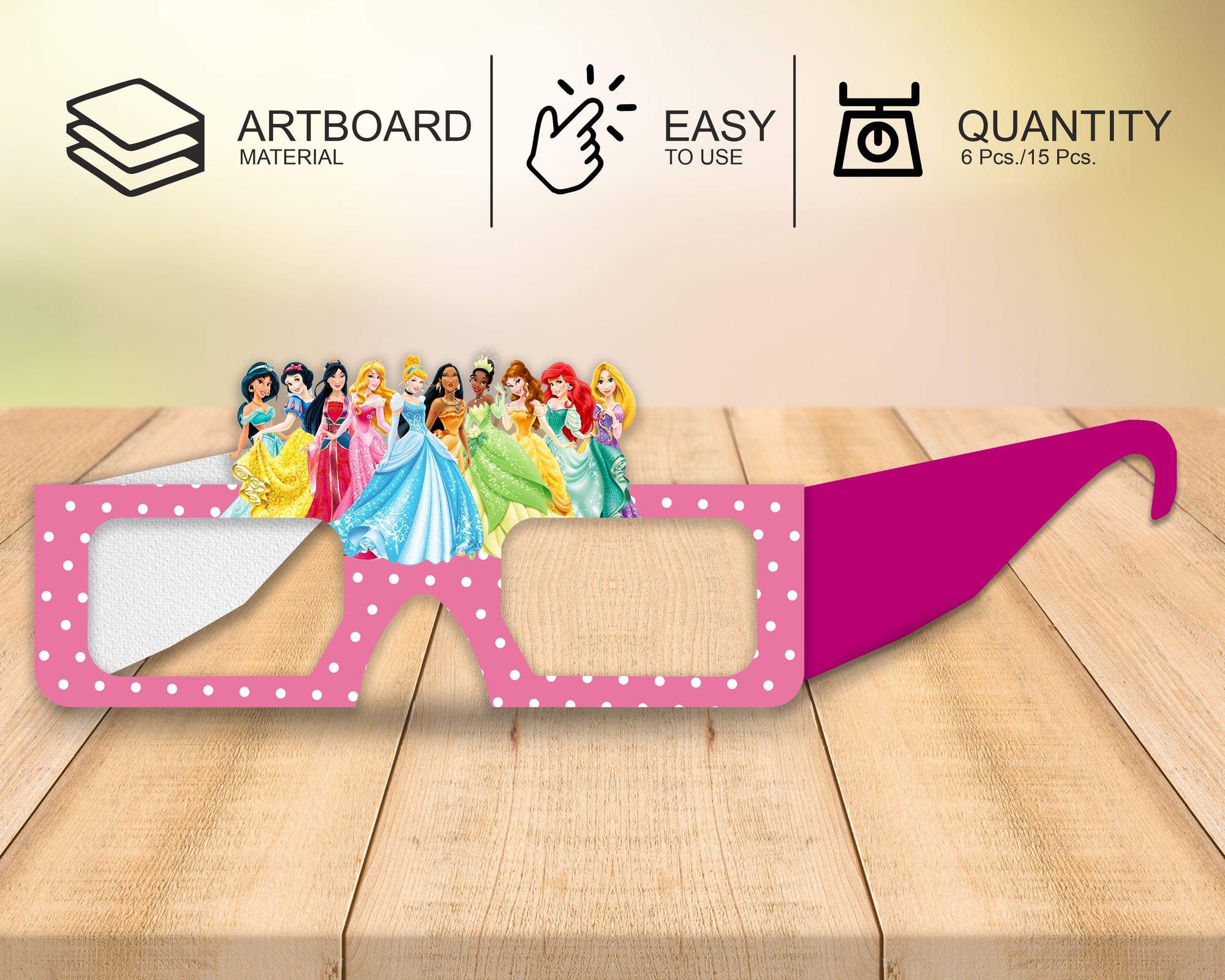 Princess theme Birthday Party glasses | Birthday Party Store Onlin ...