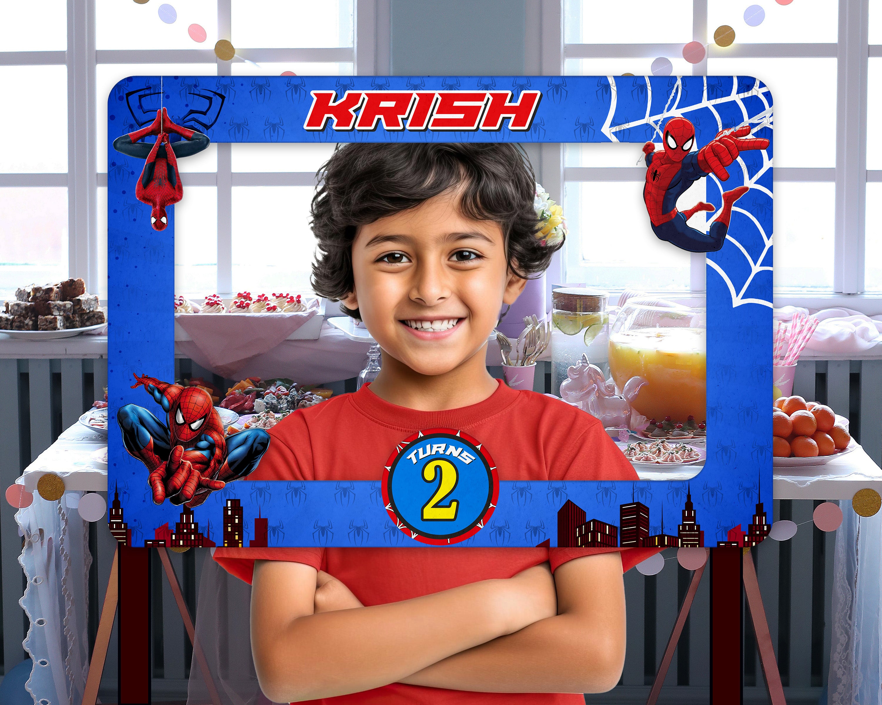 Spiderman Theme Customized Photobooth – Party Supplies India