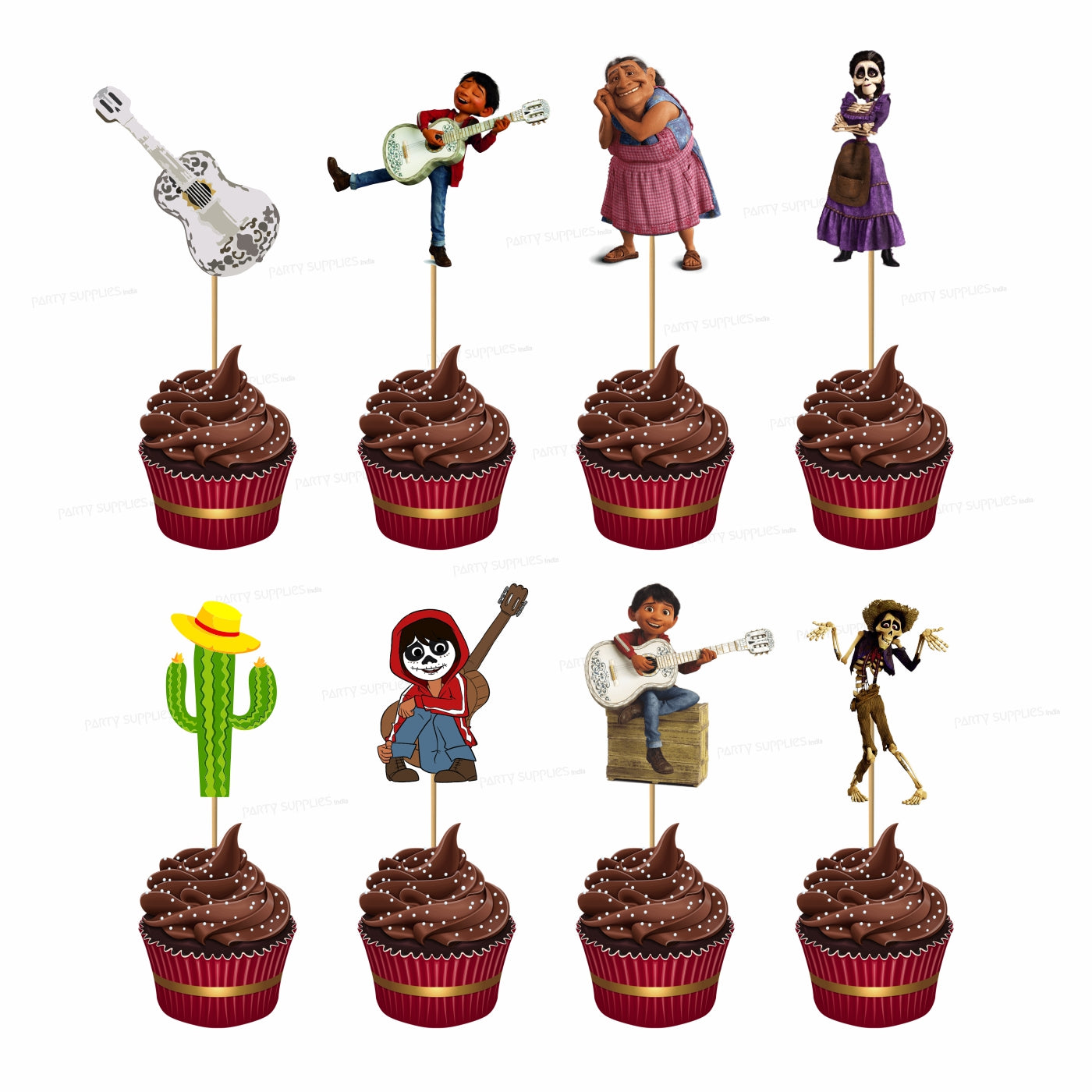 Coco Theme Cup Cake Topper | Kids birthday party – Party Supplies India