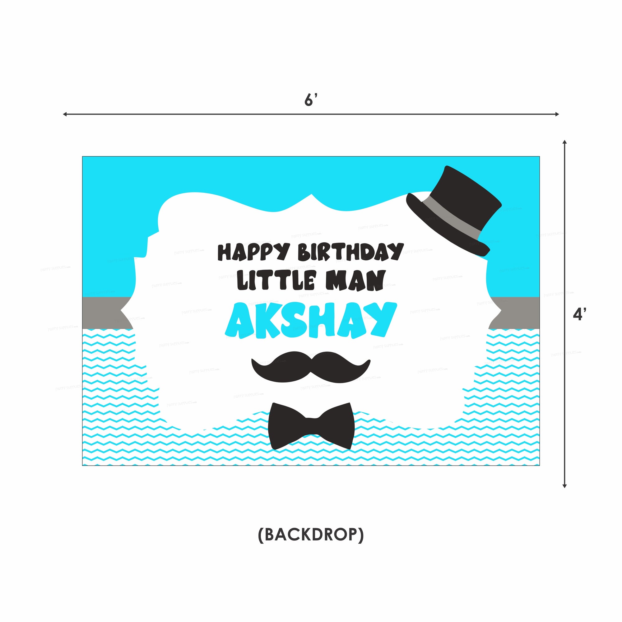 Little Man Theme Exclusive Kit | Personalized Birthday Party – Party ...